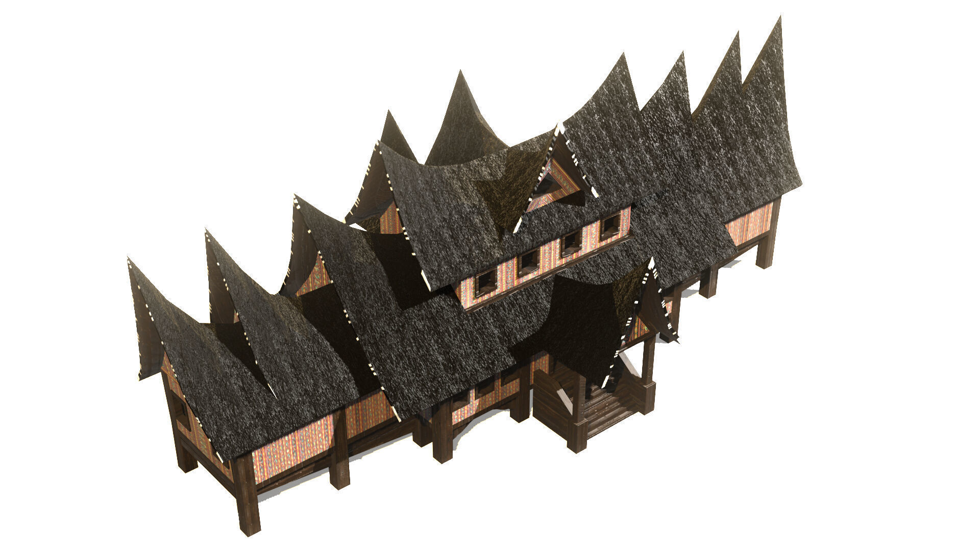 3D model Rumah Adat Gadang Sumatera Barat VR / AR / low-poly | CGTrader