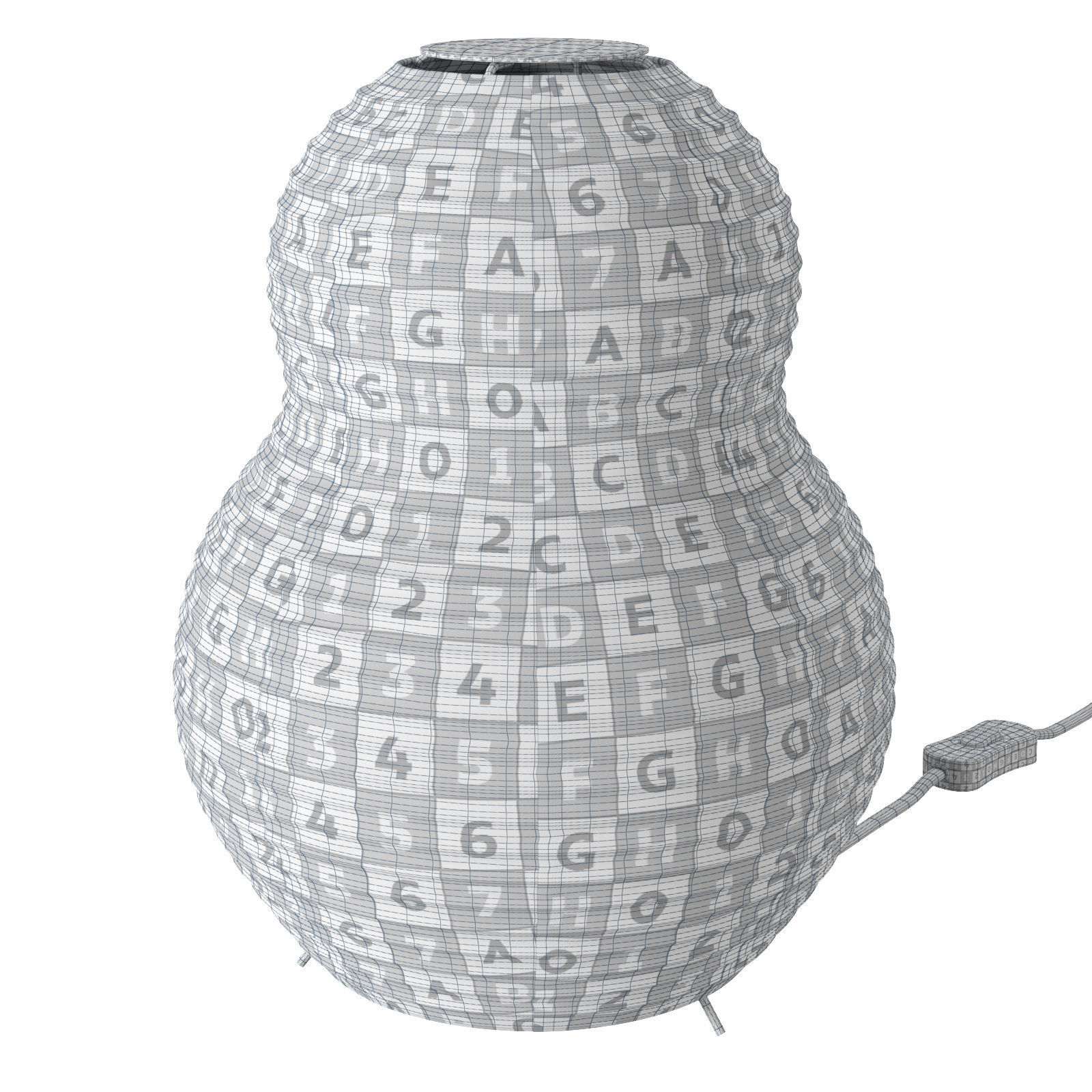 HM Rice paper penguin table lamp 3D model | CGTrader