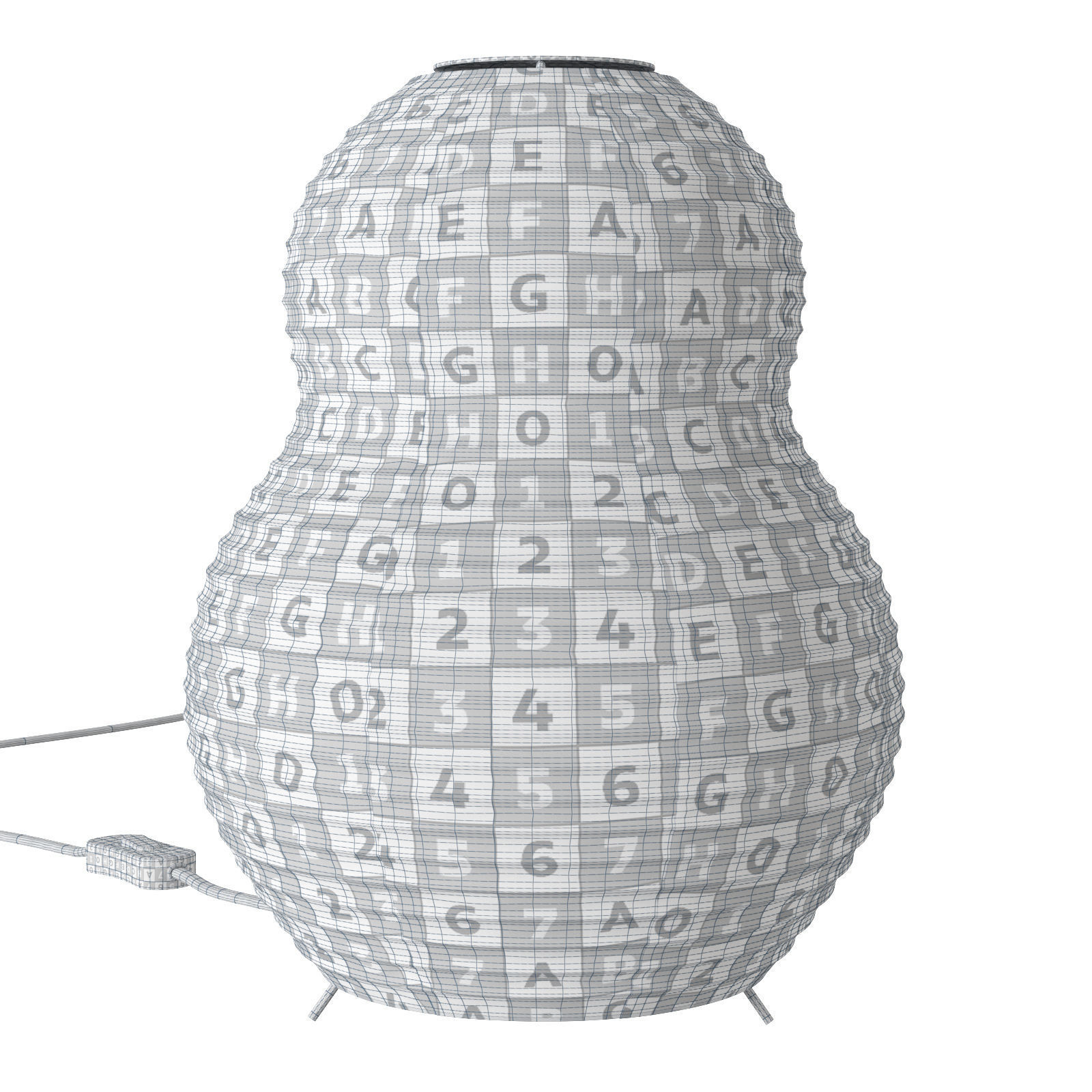 HM Rice paper penguin table lamp 3D model | CGTrader
