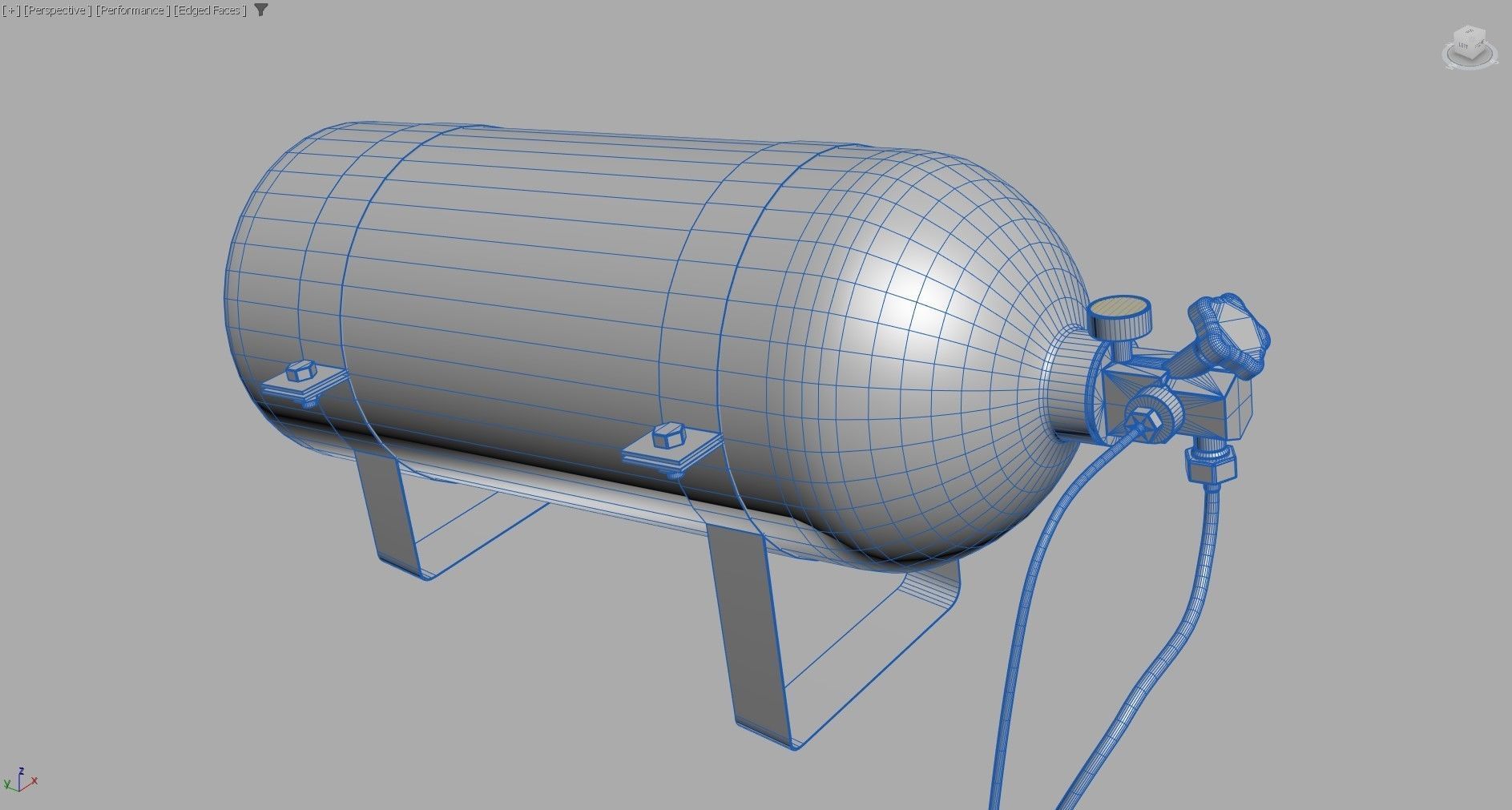 3D model NOS - Aluminum Nitrous Bottle 3D Model VR / AR / low-poly ...