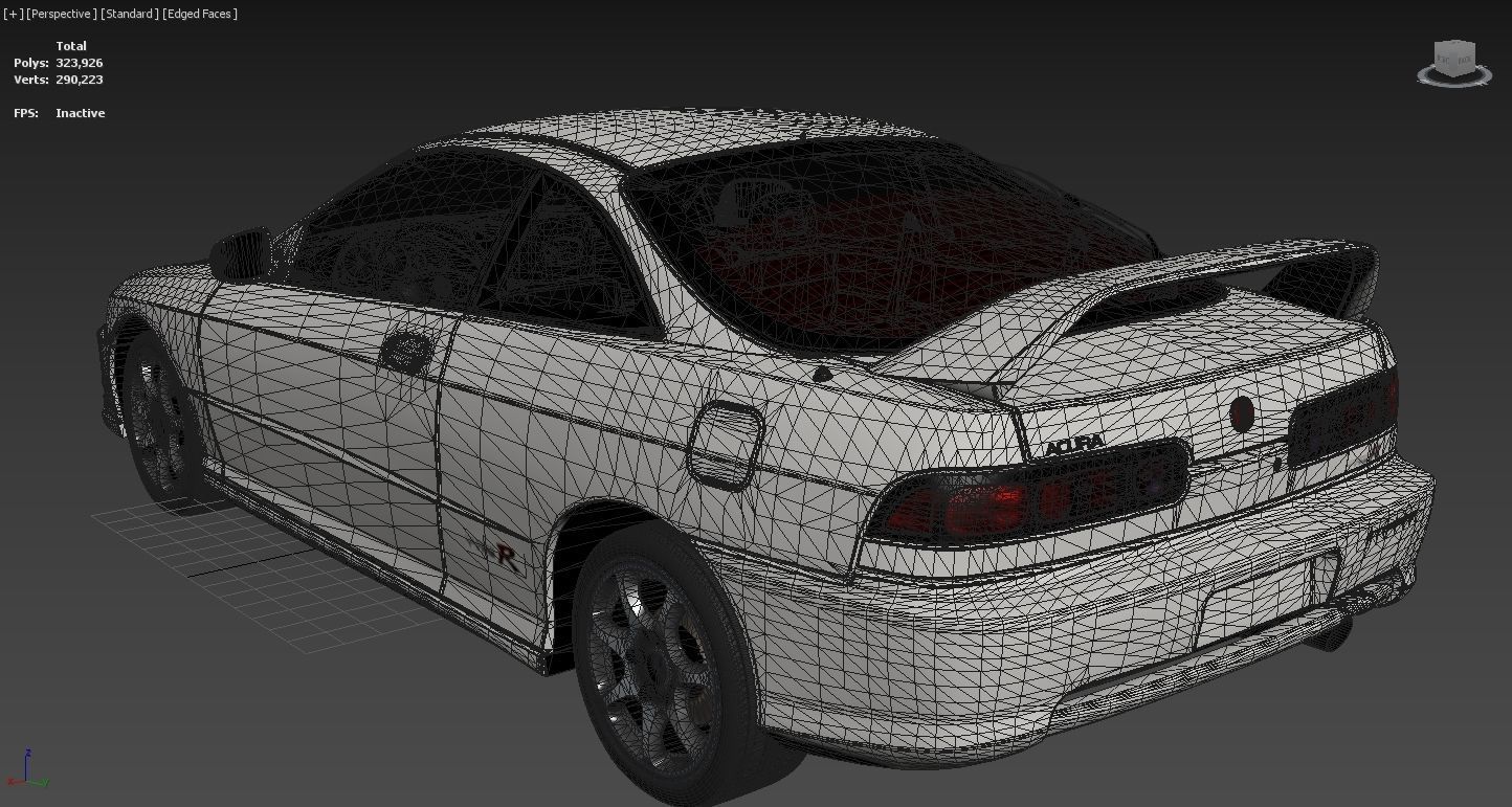 Acura Integra 2001 free VR / AR / low-poly 3D model | CGTrader