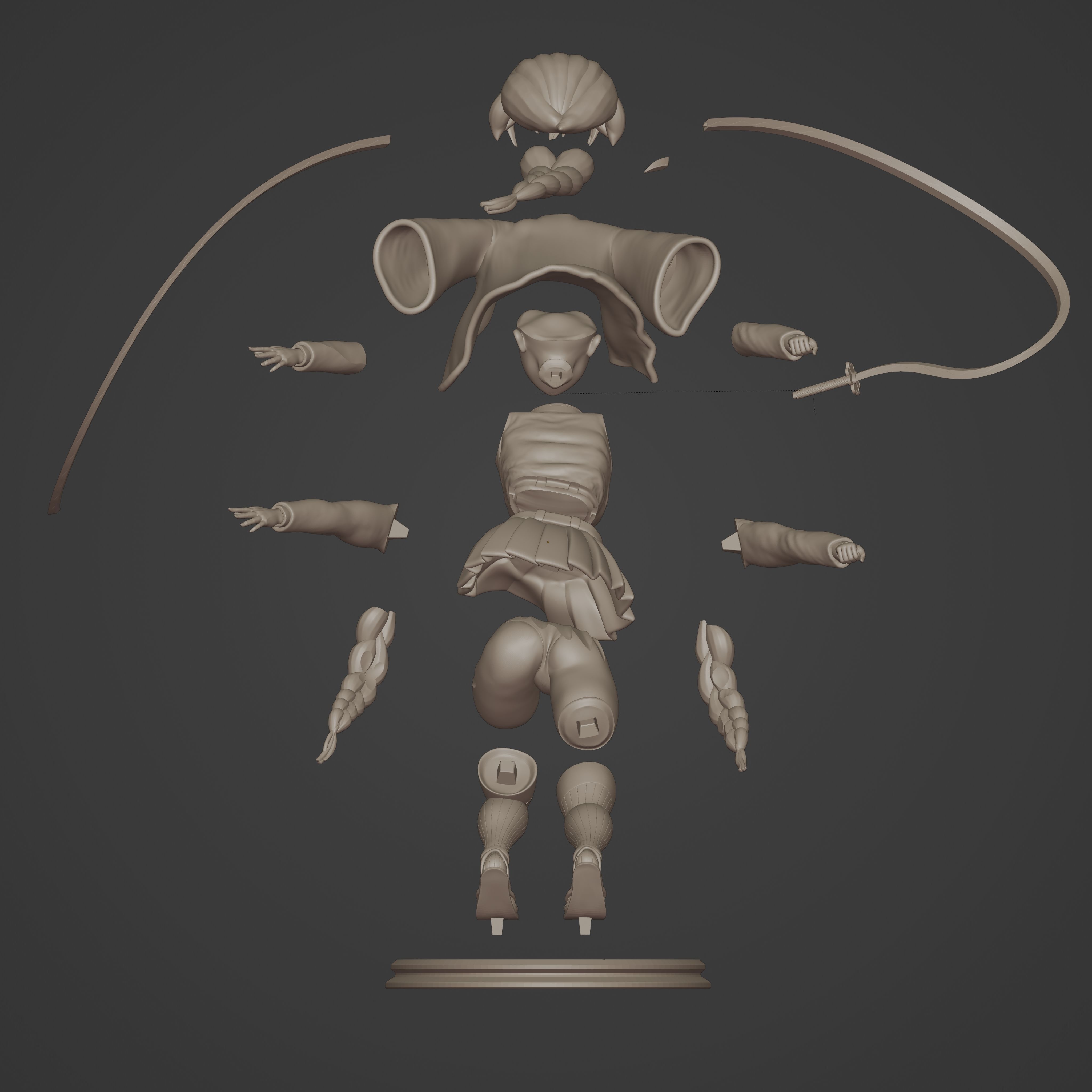 Mitsuri Kanroji Demon Slayer First Form 3D model 3D printable | CGTrader
