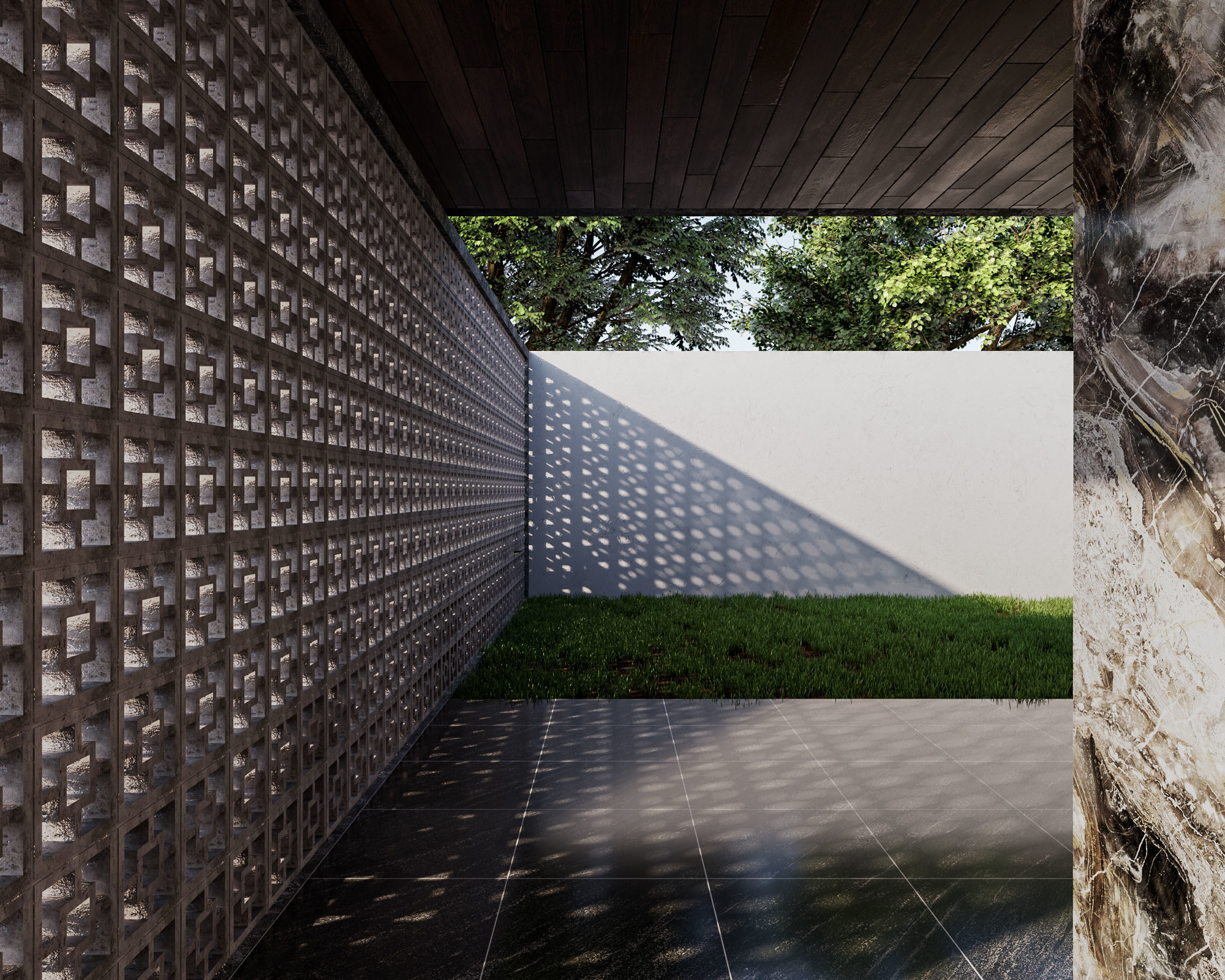 Collection of Six Concrete Lattices 3D model | CGTrader