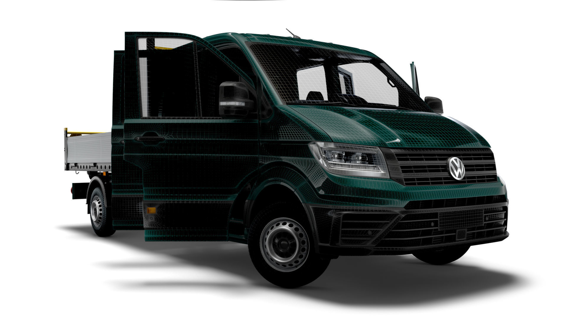 VW Crafter Double Cab Tipper HQ Interior 2023 3D model | CGTrader