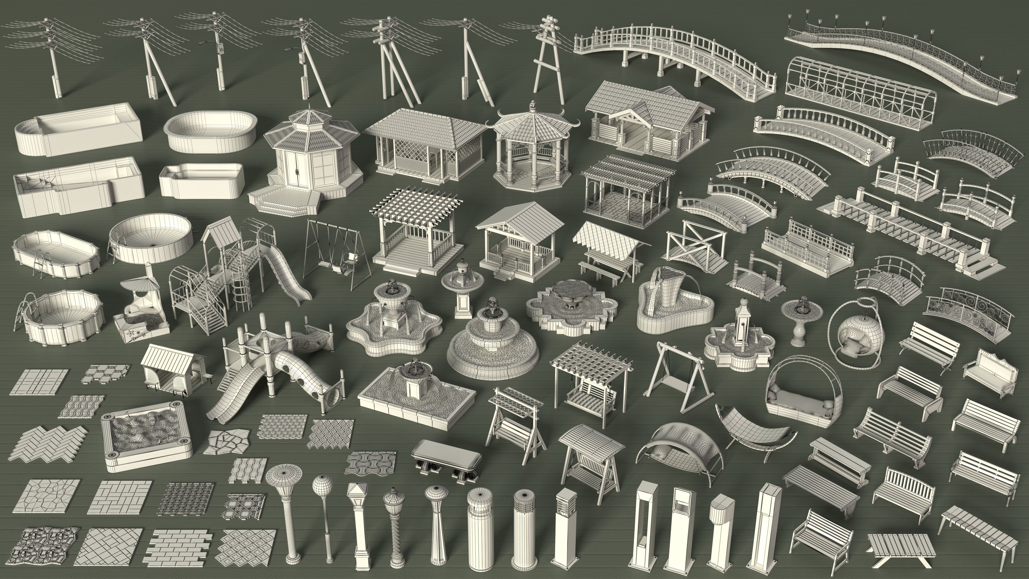 Environment Props - Collection 2 - 101 pieces 3D model | CGTrader