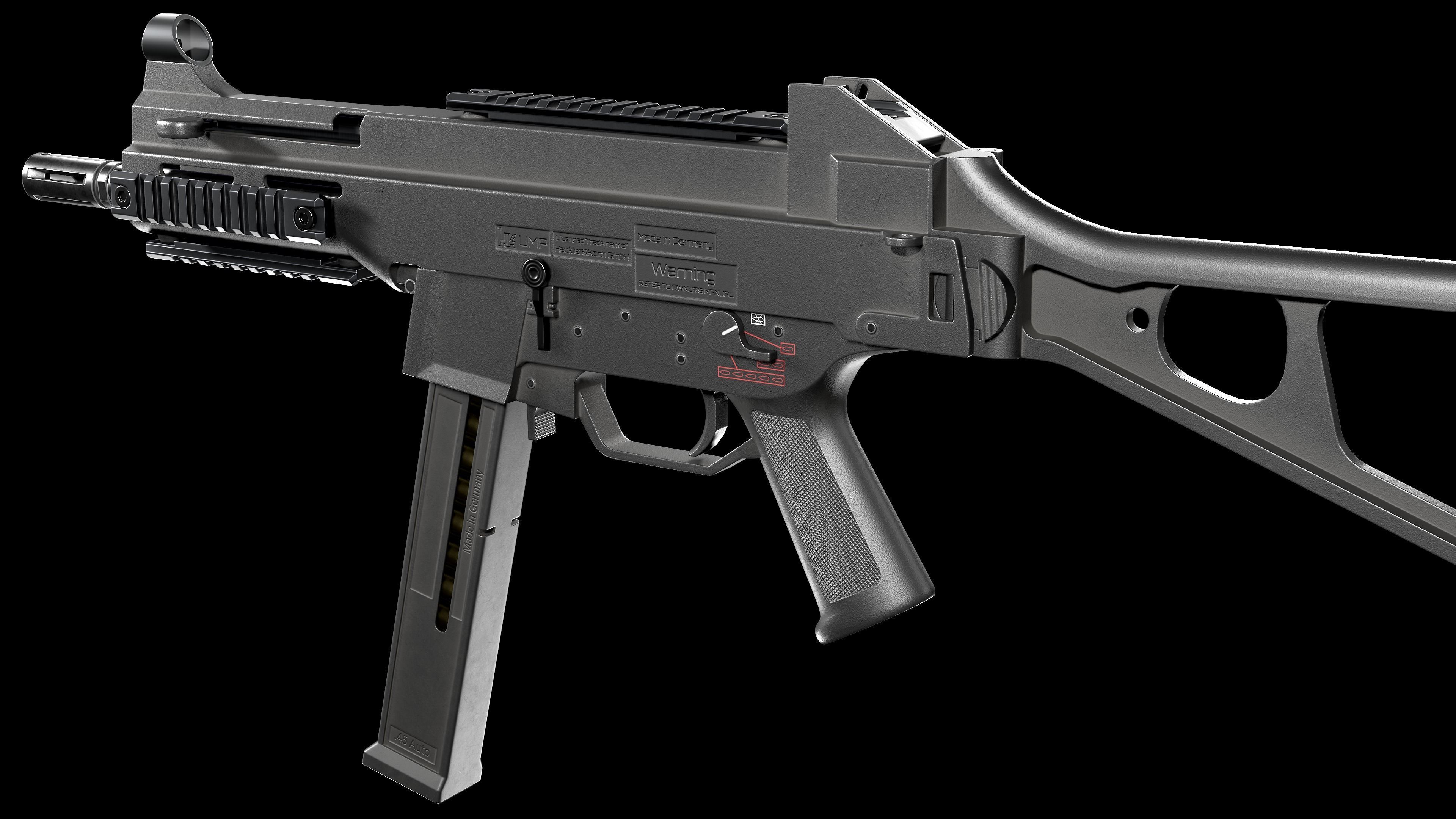 3D model HK UMP 45 ACP SMG VR / AR / low-poly | CGTrader
