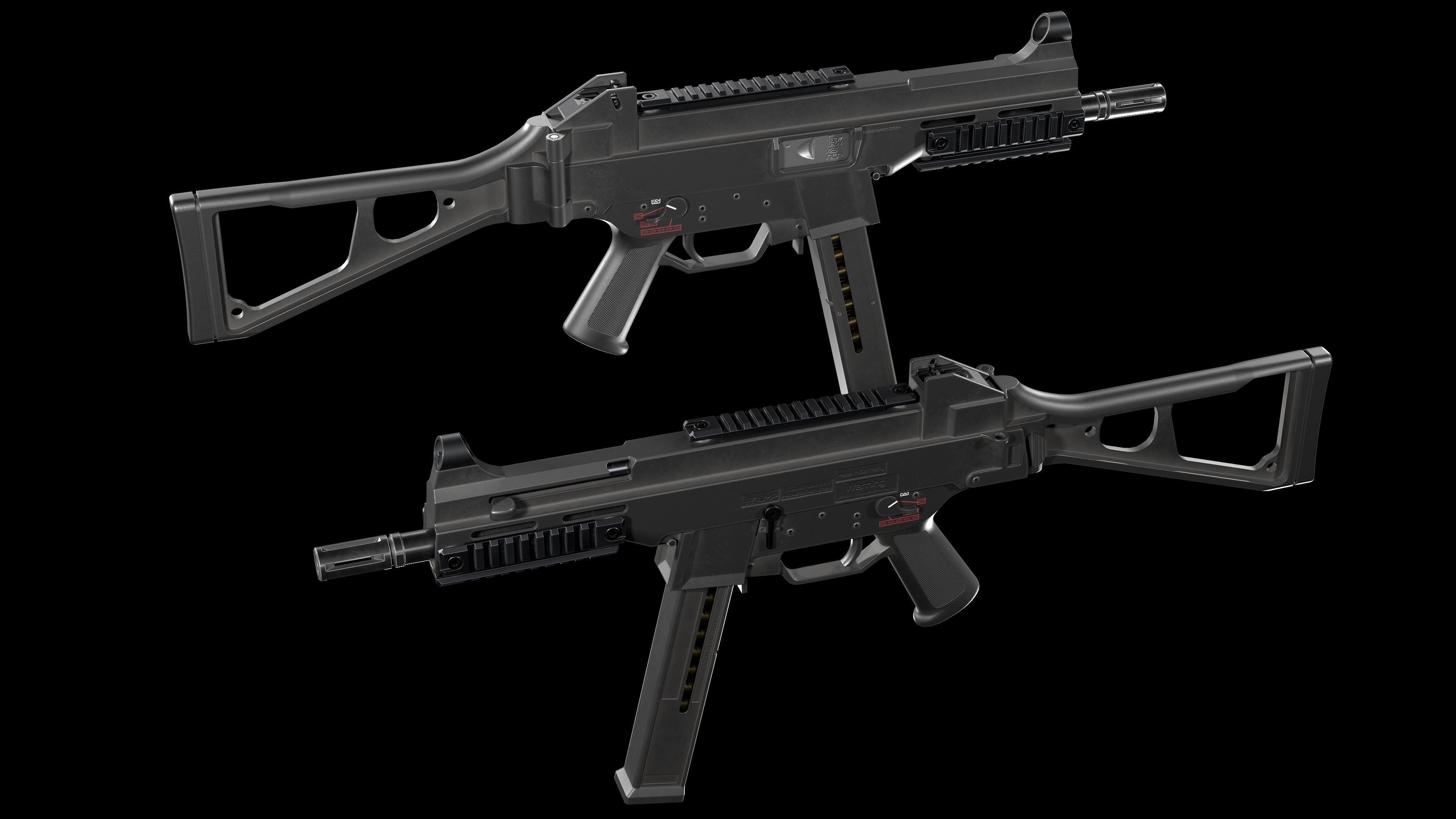 3D model HK UMP 45 ACP SMG VR / AR / low-poly | CGTrader