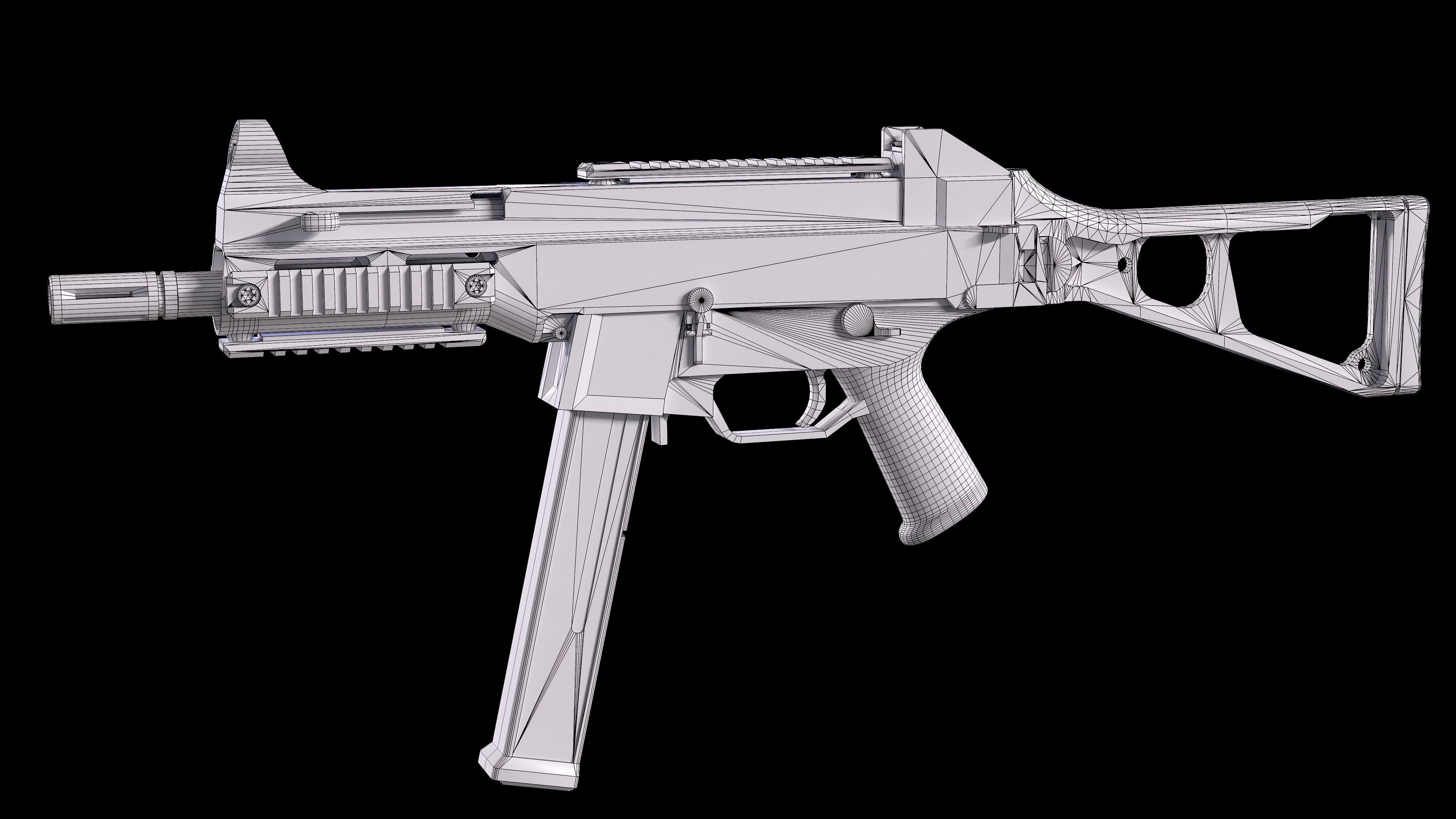 3D model HK UMP 45 ACP SMG VR / AR / low-poly | CGTrader