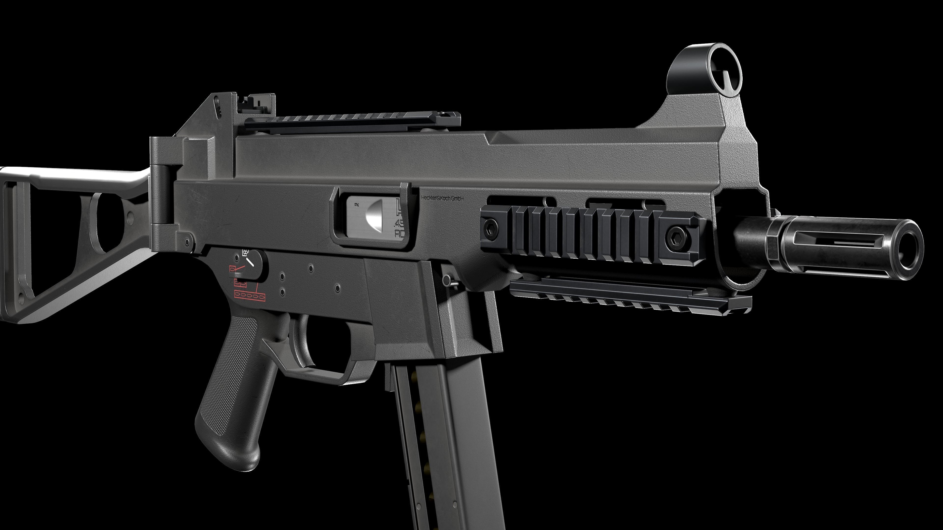 3D model HK UMP 45 ACP SMG VR / AR / low-poly | CGTrader