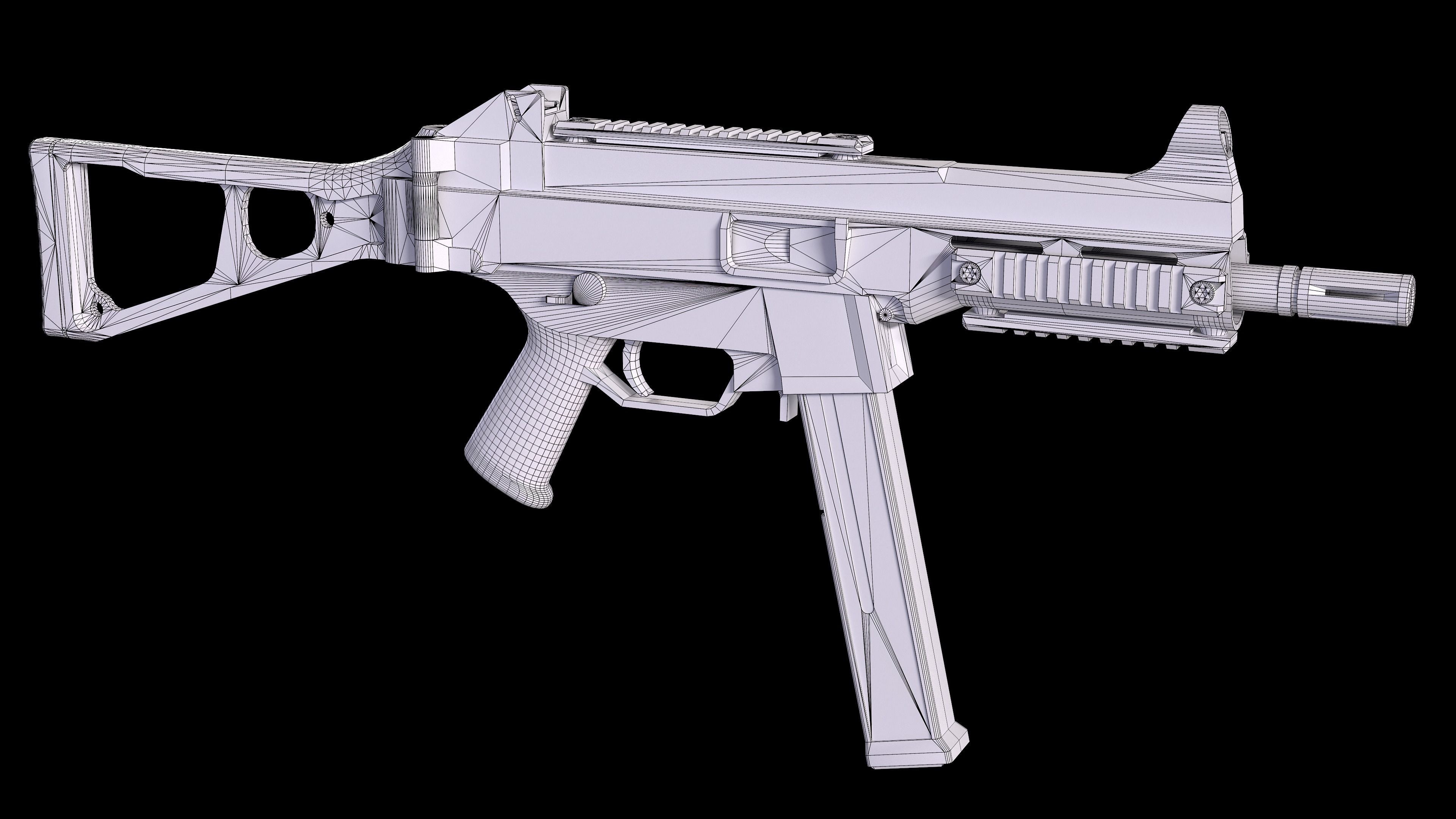 3D model HK UMP 45 ACP SMG VR / AR / low-poly | CGTrader