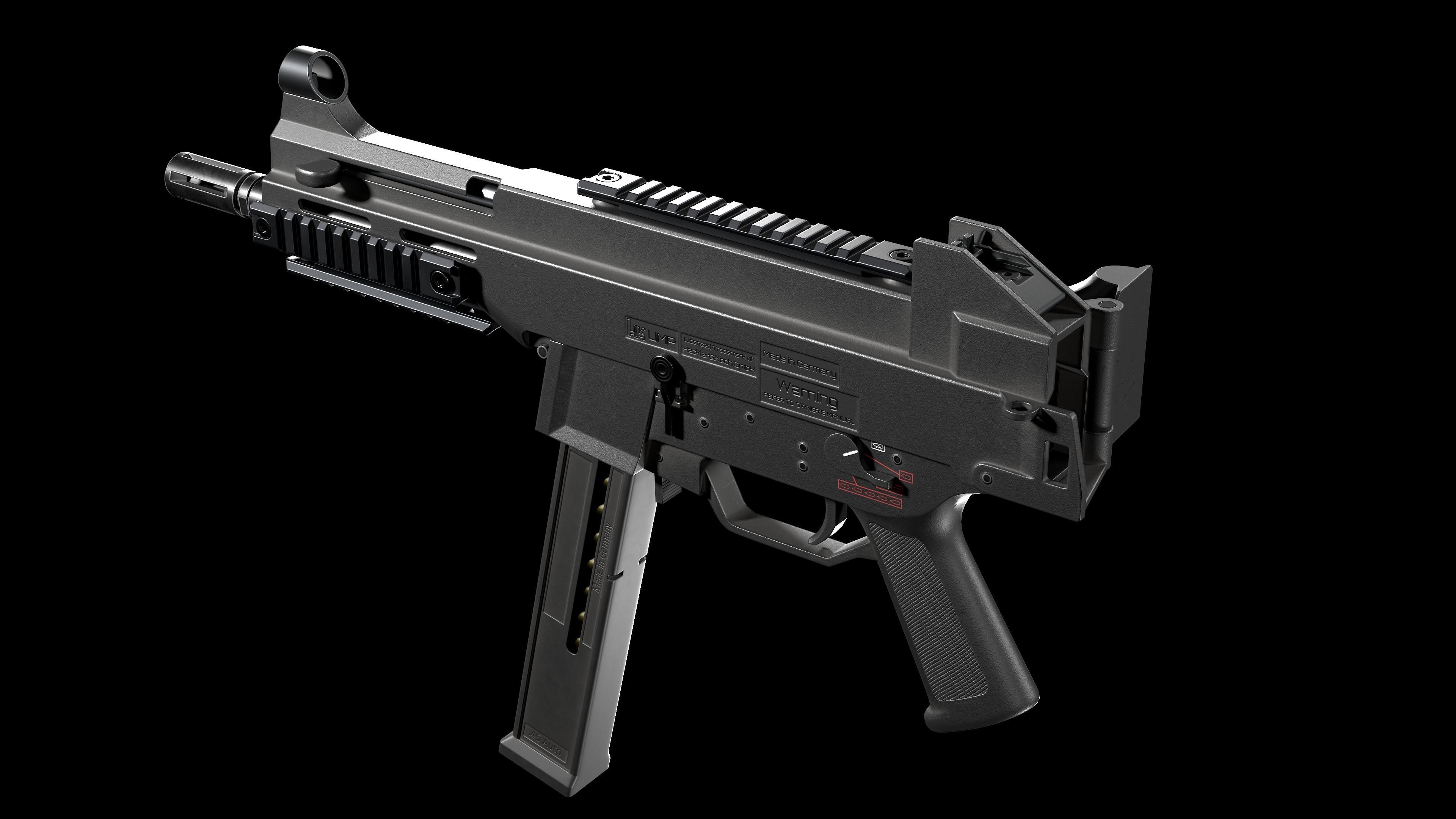 3D model HK UMP 45 ACP SMG VR / AR / low-poly | CGTrader
