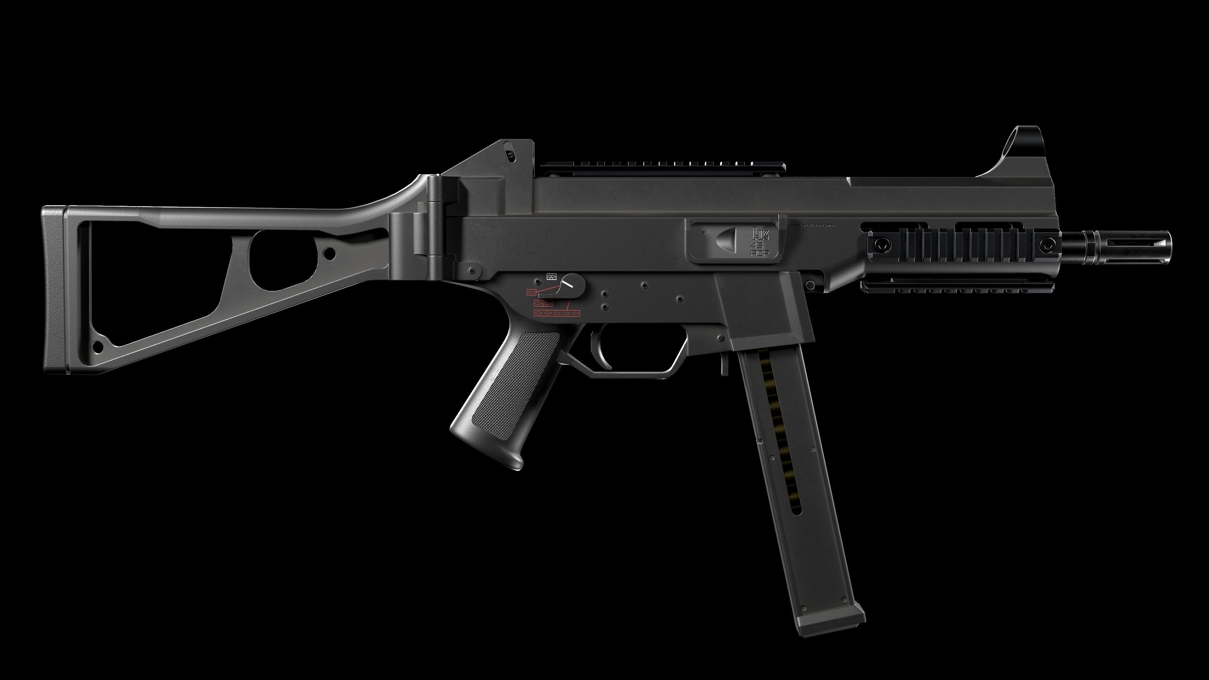 3D model HK UMP 45 ACP SMG VR / AR / low-poly | CGTrader