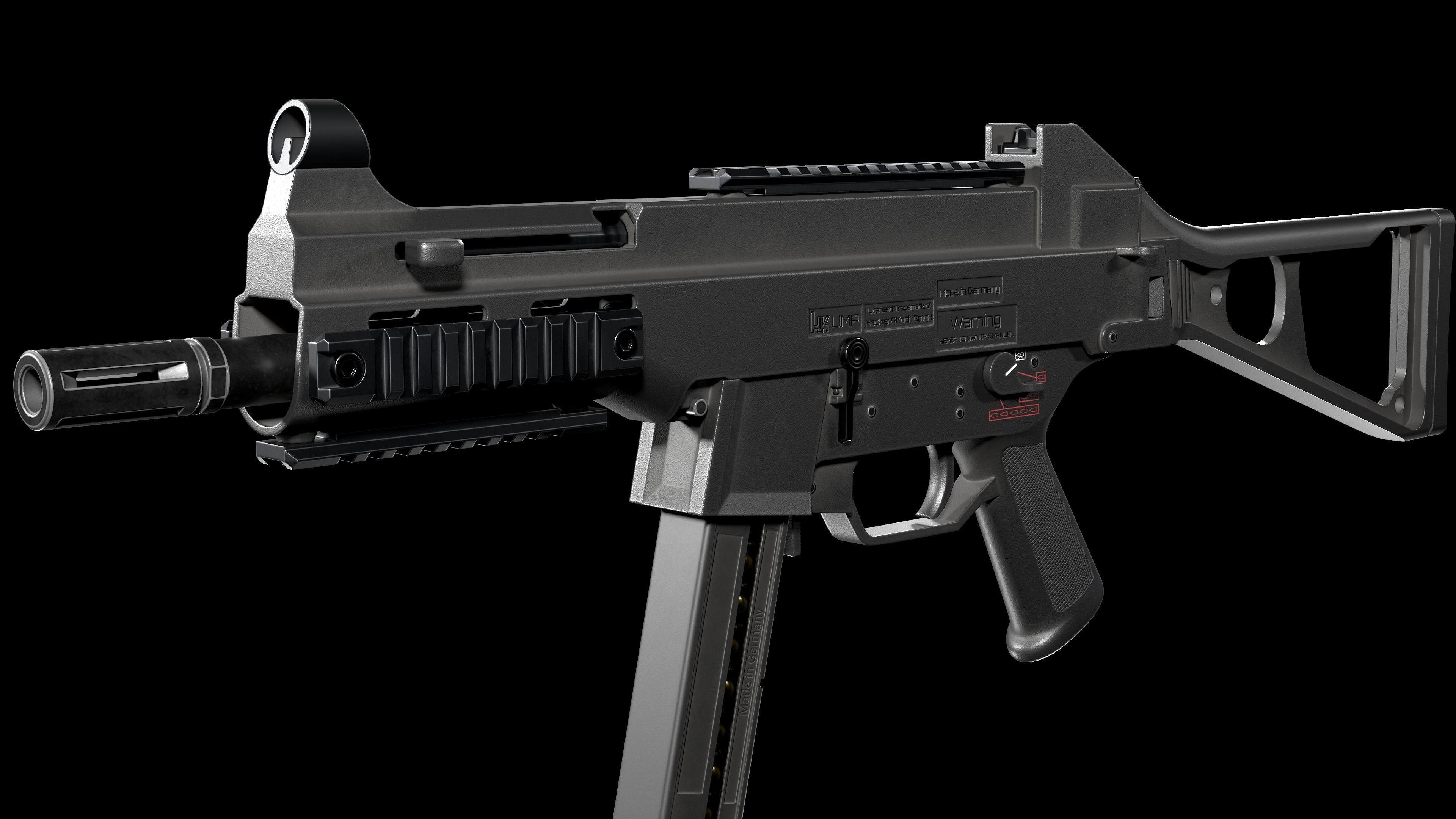 3D model HK UMP 45 ACP SMG VR / AR / low-poly | CGTrader