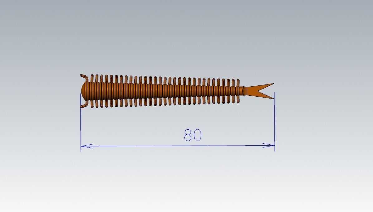 SAND WORM LURES MOLD 3D FILE STEP AND STL V2 3D model 3D printable ...