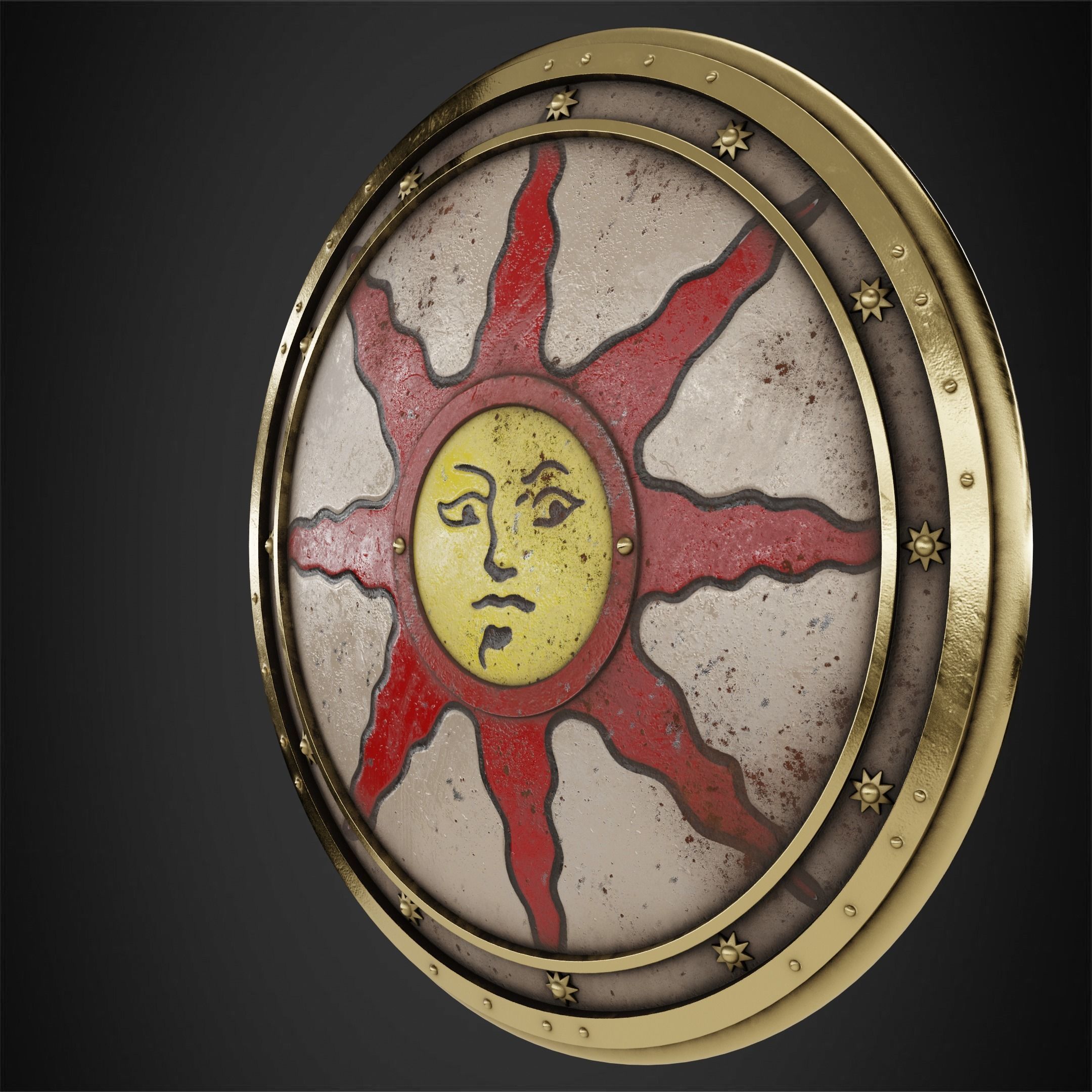 Dark Souls Solaire of Astora Sunlight Shield for Cosplay 3D model 3D ...