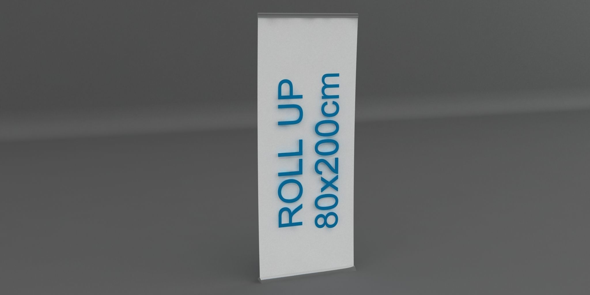 Beach Flag Roll up Signboard Set 3D model | CGTrader