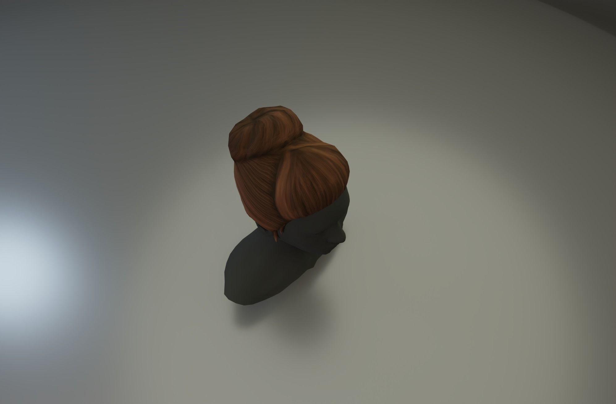 3D model Low Poly female hair bun VR / AR / low-poly | CGTrader