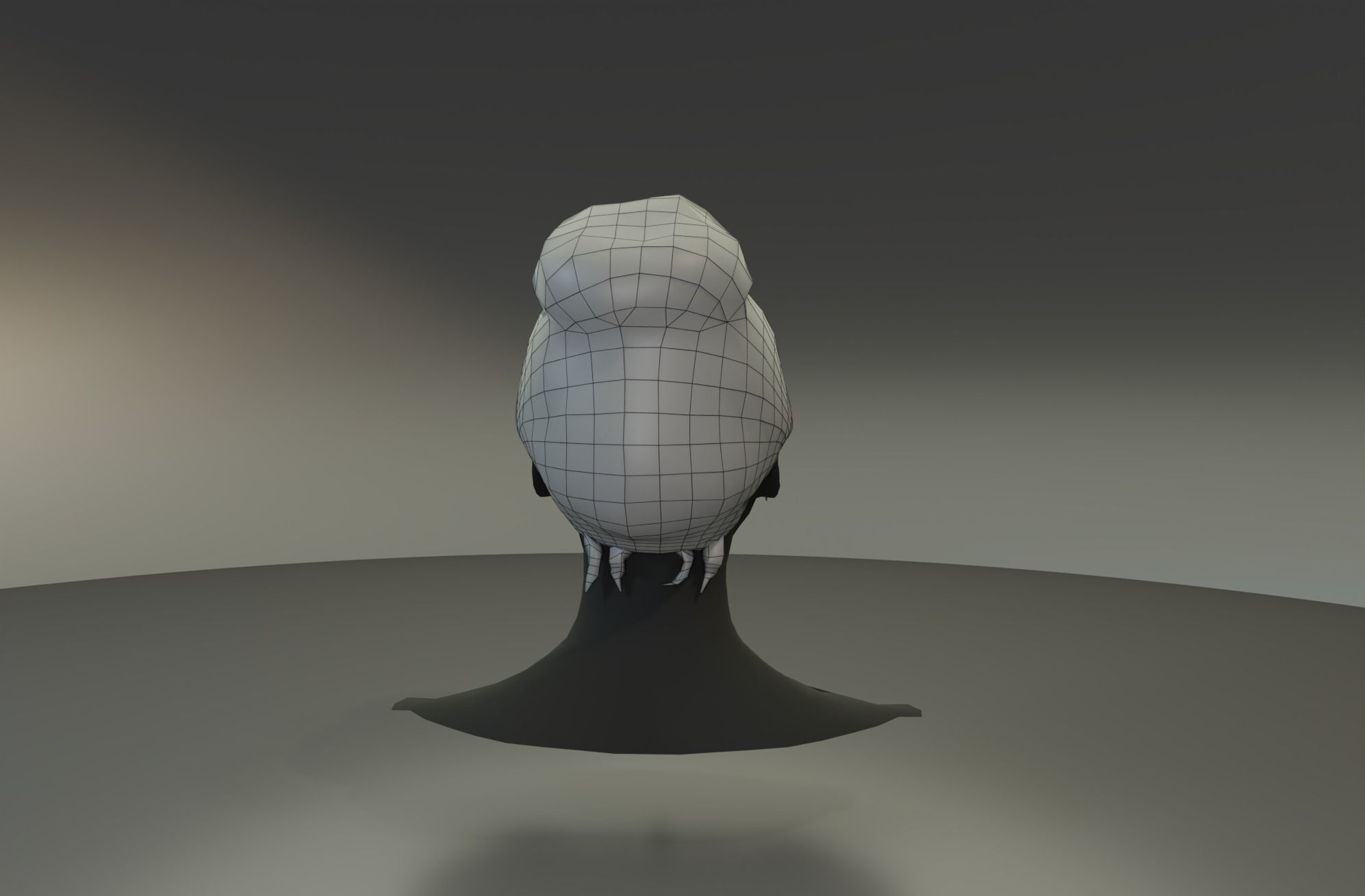 3D model Low Poly female hair bun VR / AR / low-poly | CGTrader