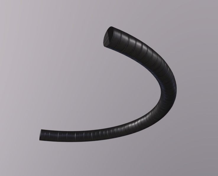 3D model Pipe Brushed Curved VR / AR / low-poly | CGTrader
