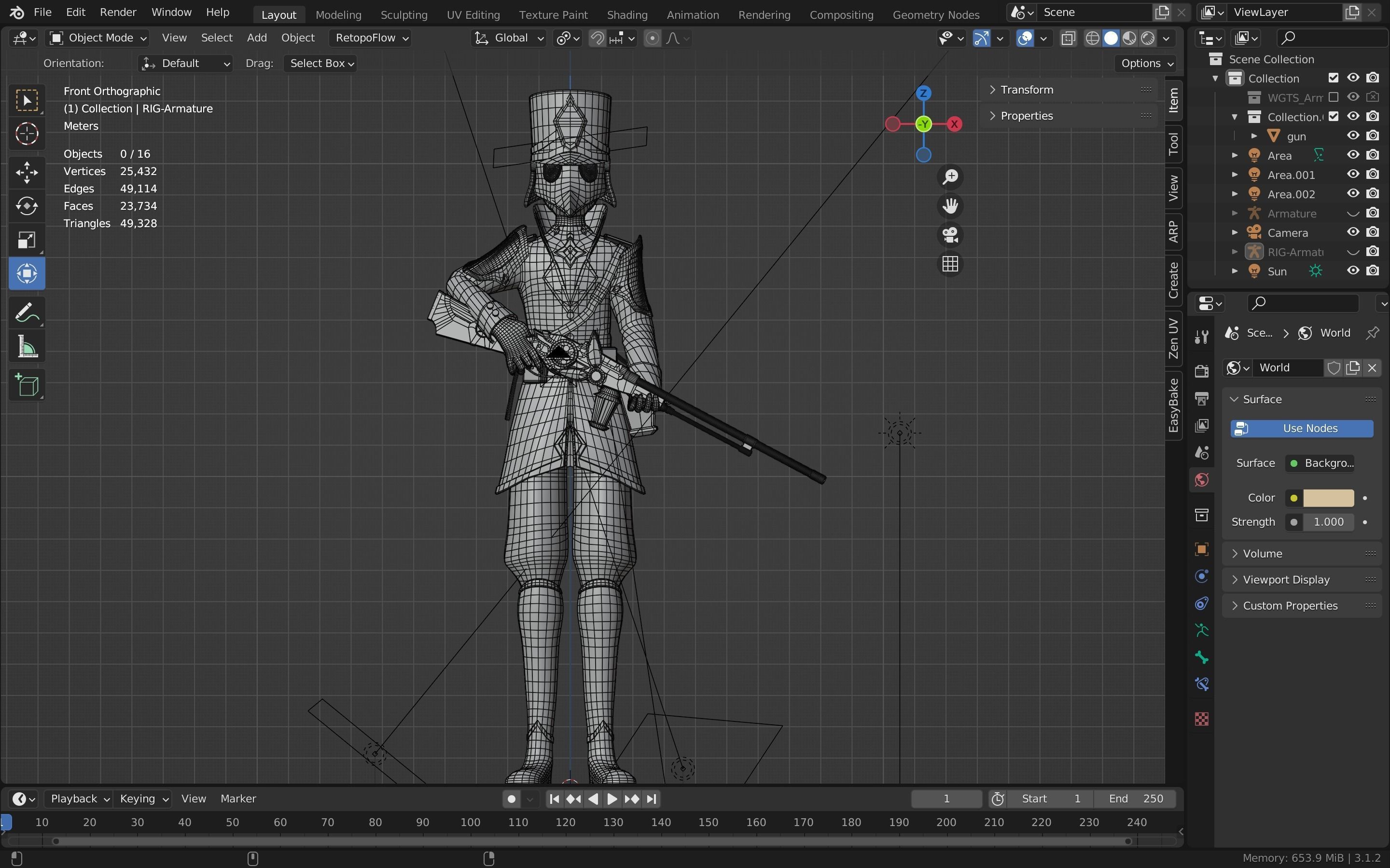 fantasy soldier with gun 3D Model 3D model rigged | CGTrader