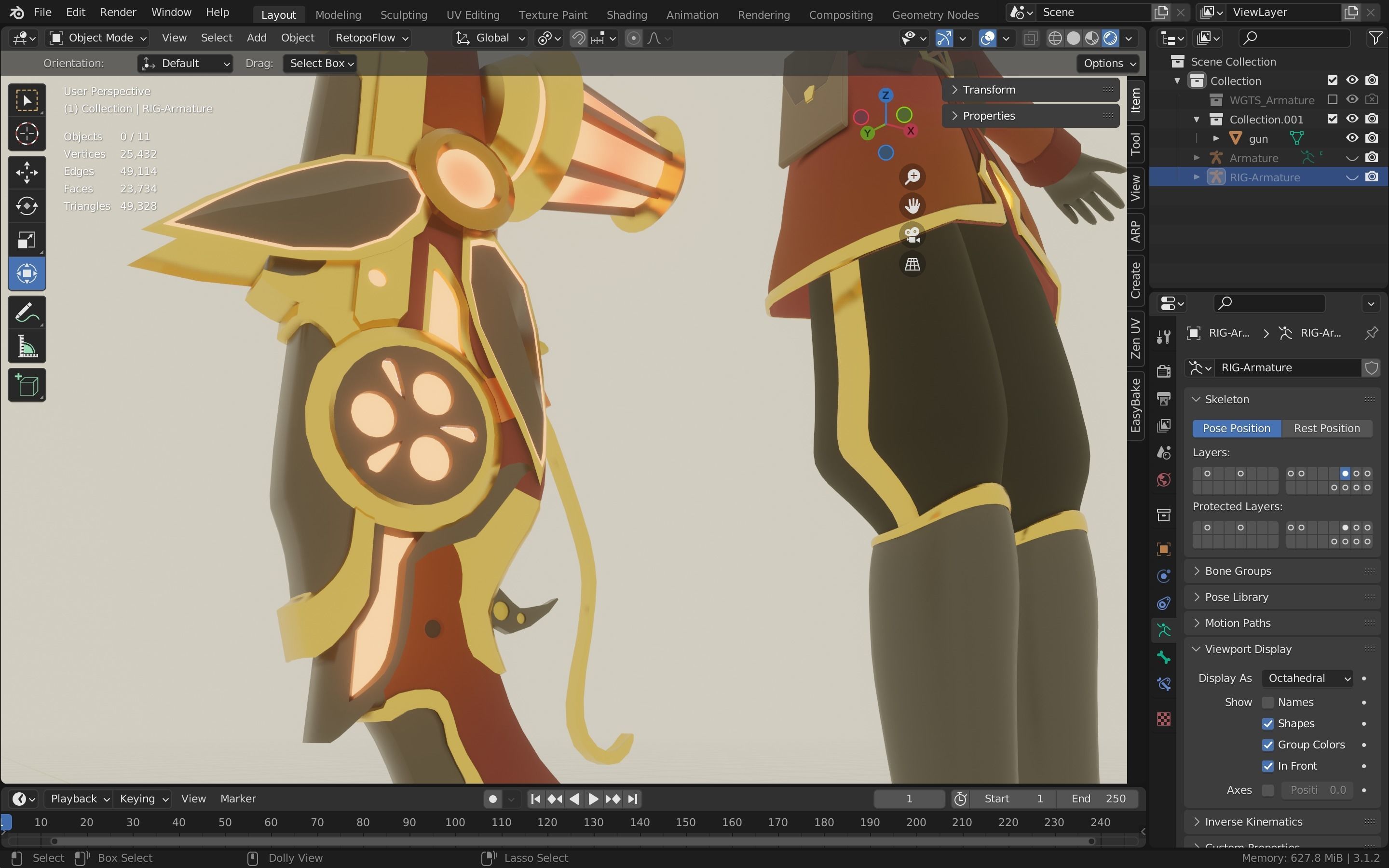fantasy soldier with gun 3D Model 3D model rigged | CGTrader