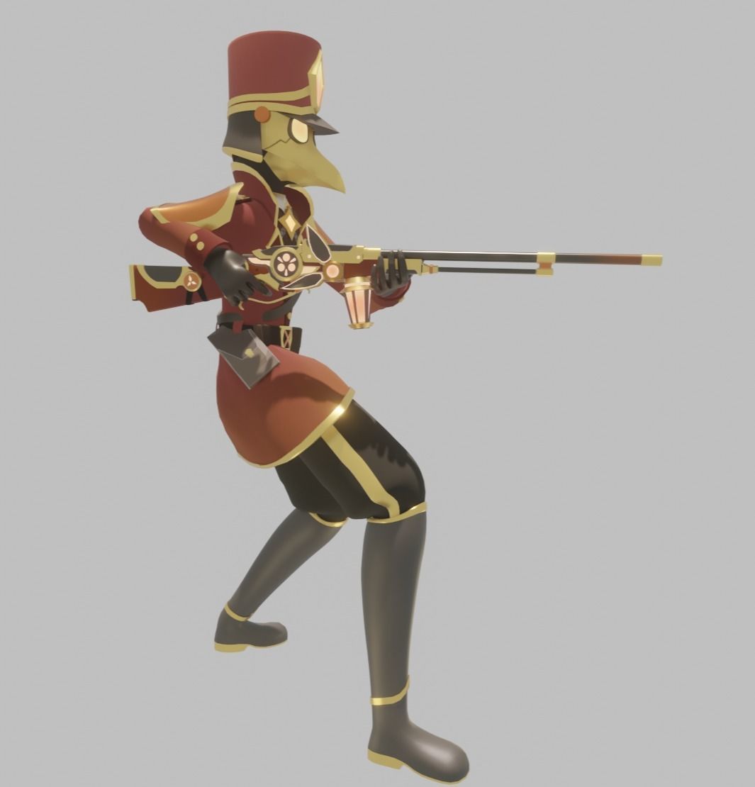 fantasy soldier with gun 3D Model 3D model rigged | CGTrader