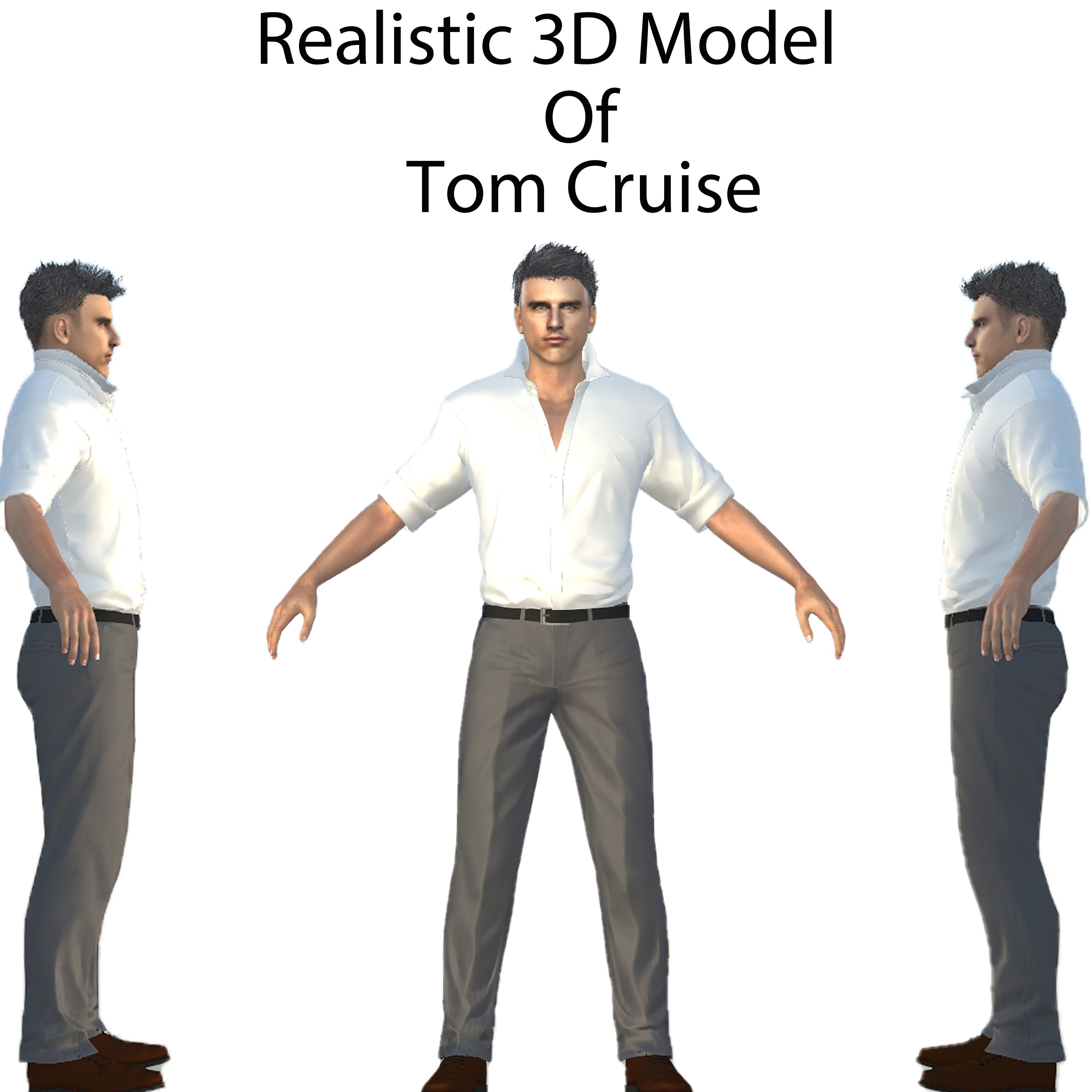 3D model Tom Cruise VR / AR / low-poly | CGTrader