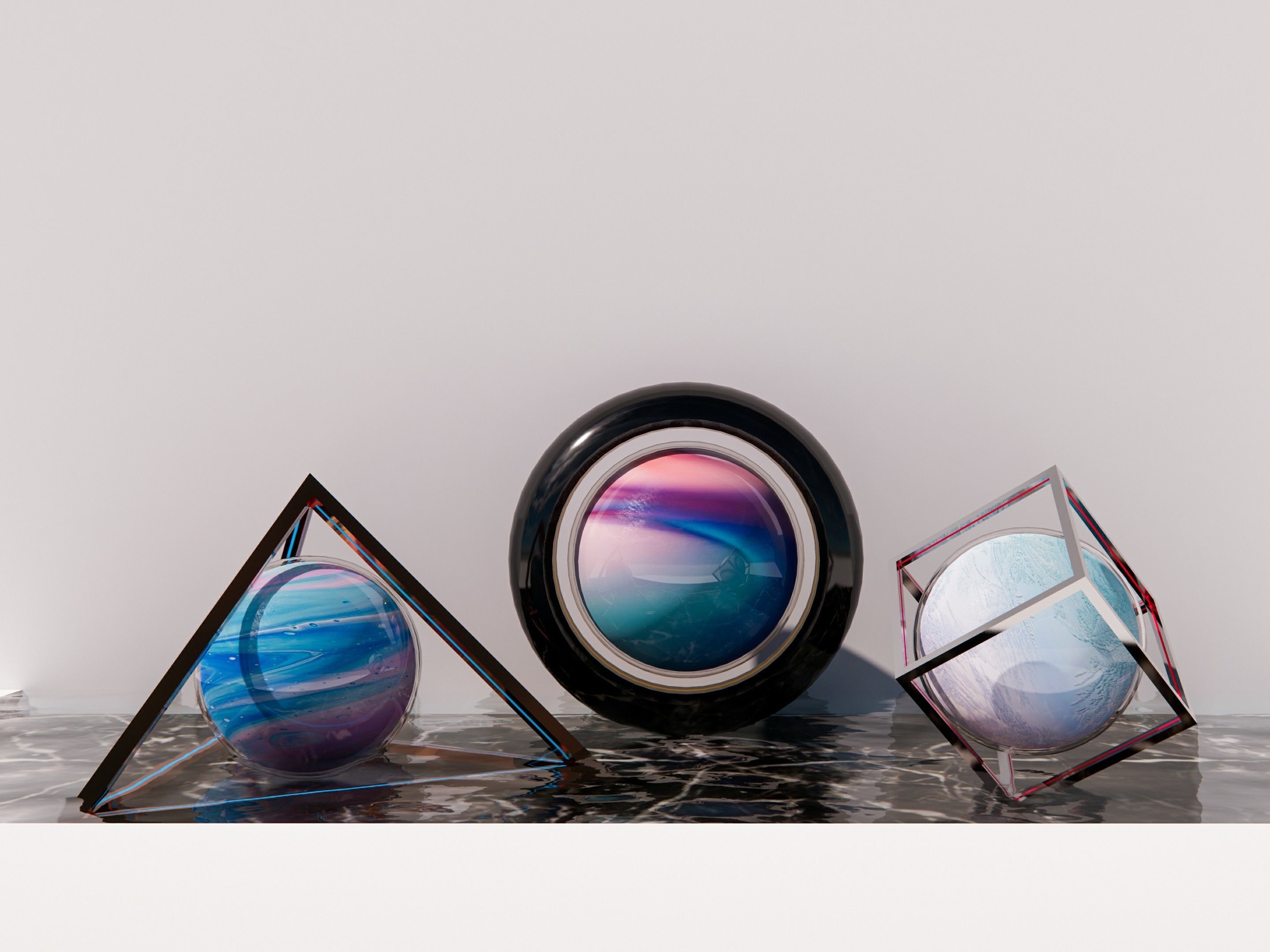 Planet Art Installation Sculpture 3D model | CGTrader