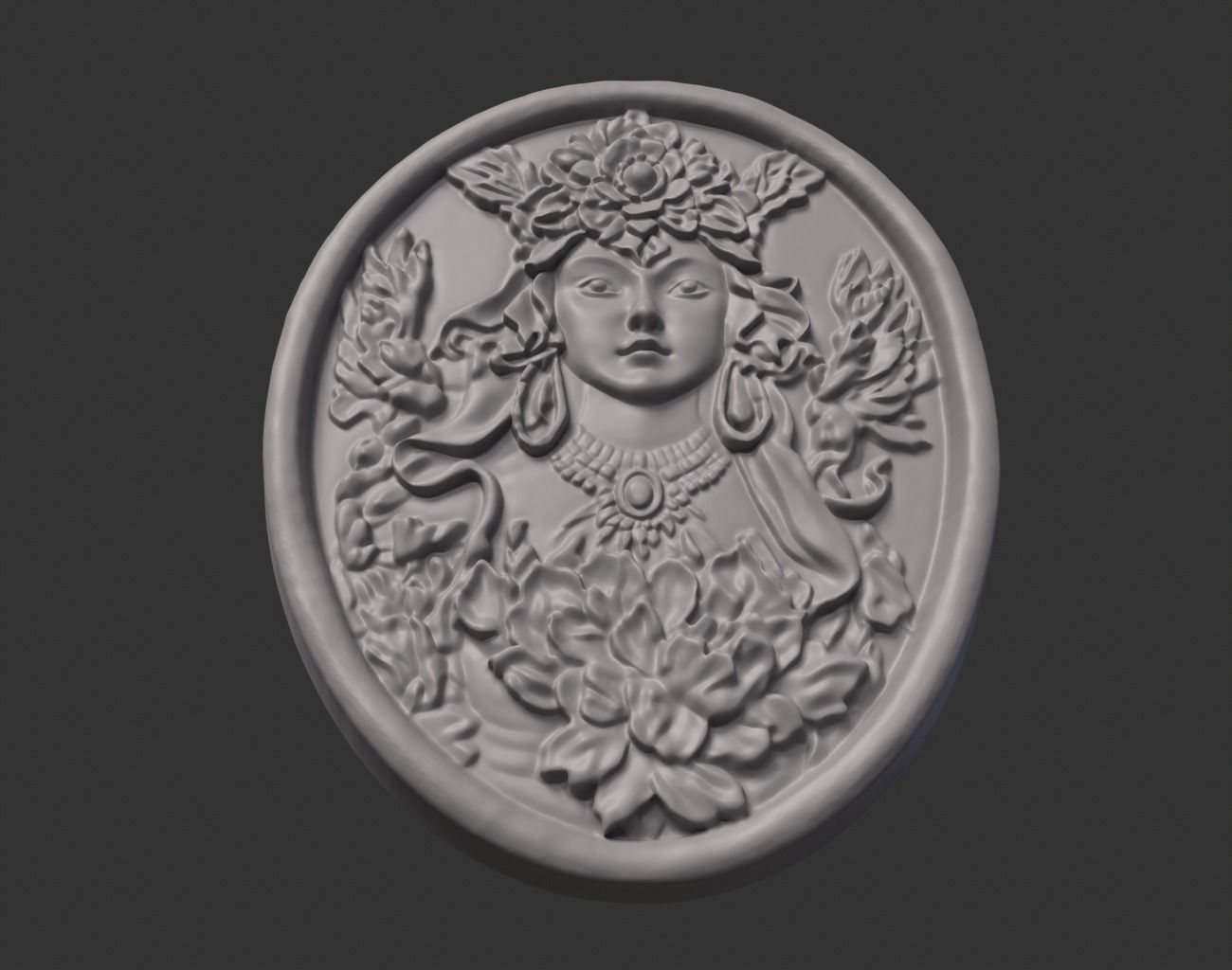 Bas Relief Woman 230519E 3D model 3D printable | CGTrader