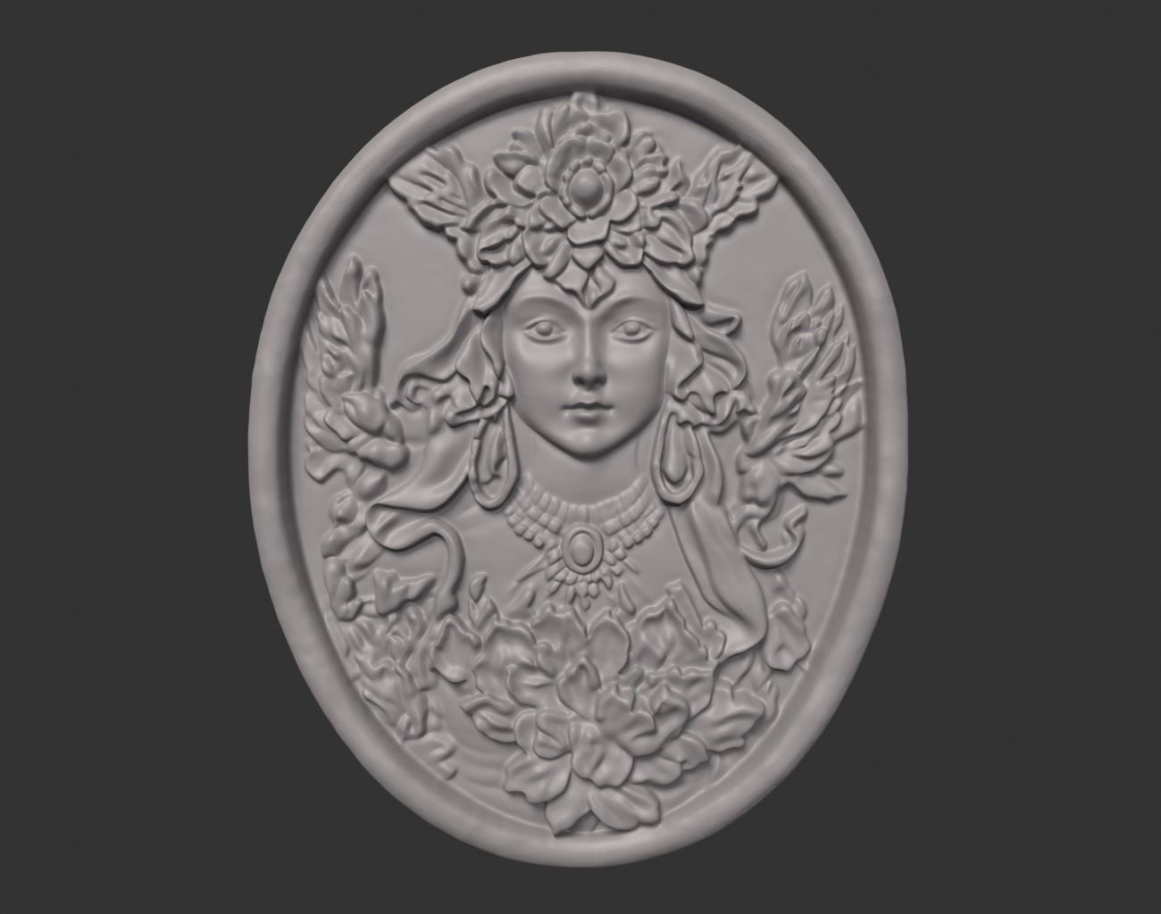 Bas Relief Woman 230519E 3D model 3D printable | CGTrader