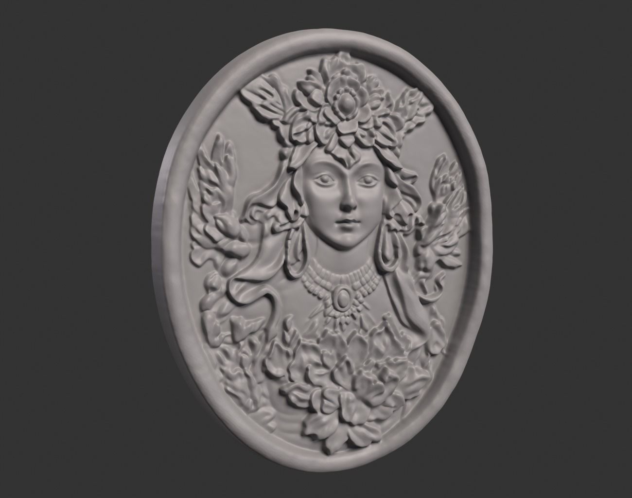 Bas Relief Woman 230519E 3D model 3D printable | CGTrader