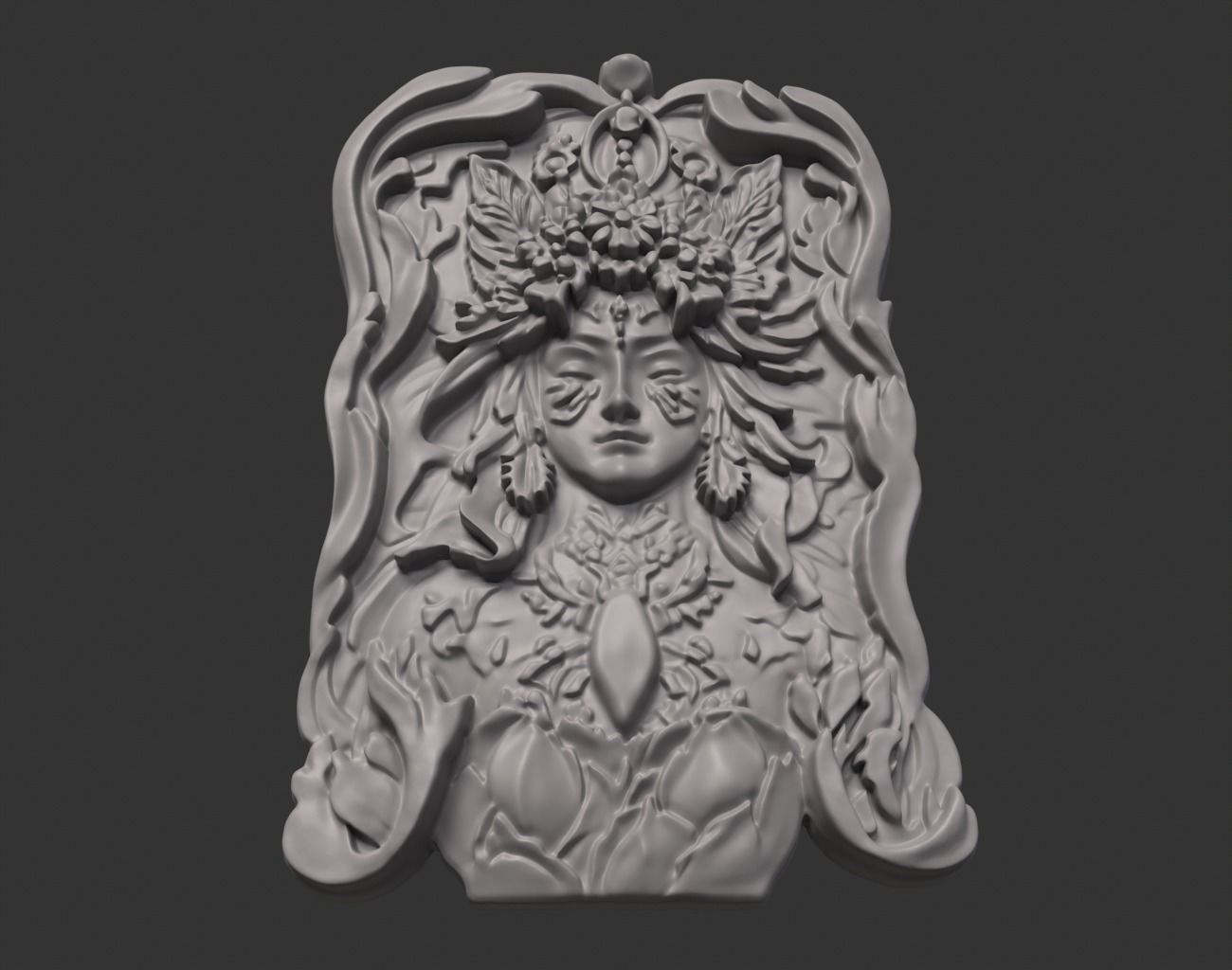 Bas Relief Woman 230519D 3D model 3D printable | CGTrader