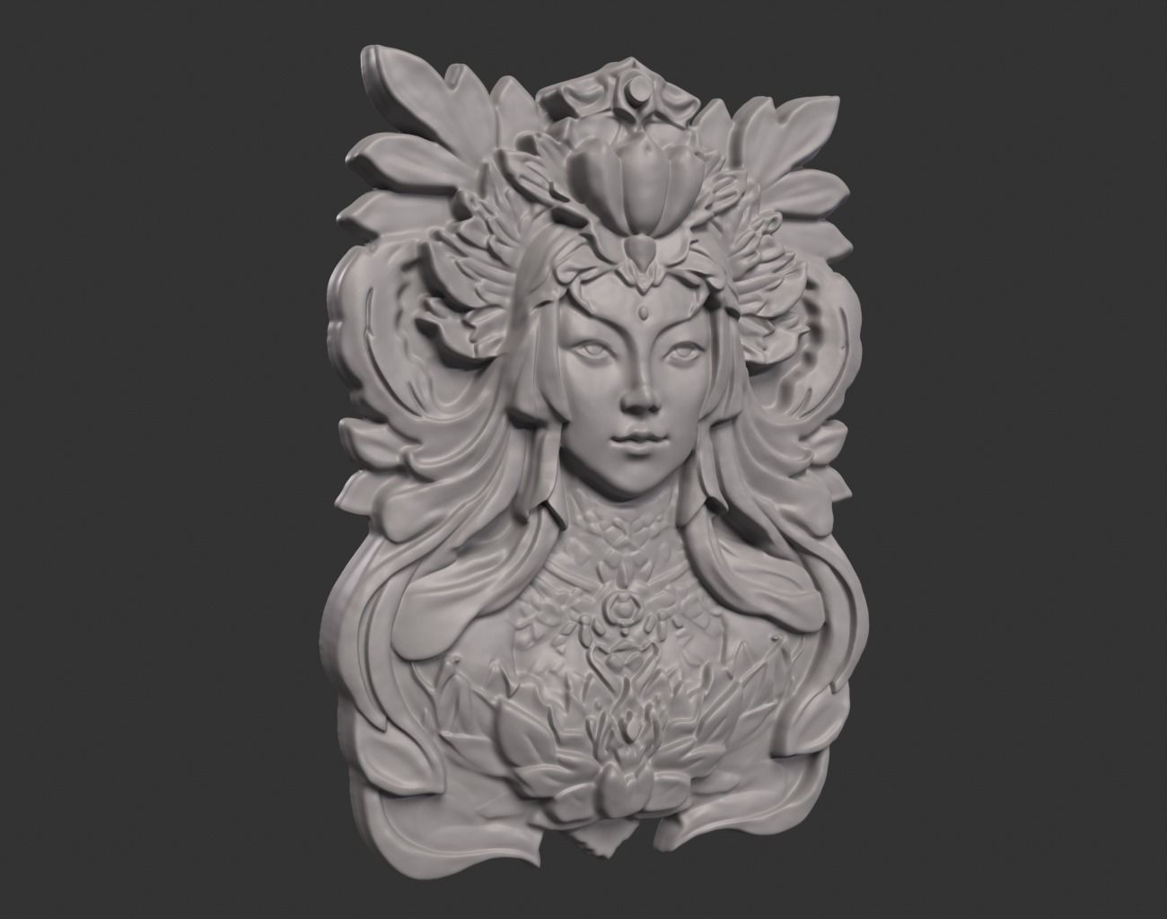 Bas Relief Woman 230519C 3D model 3D printable | CGTrader