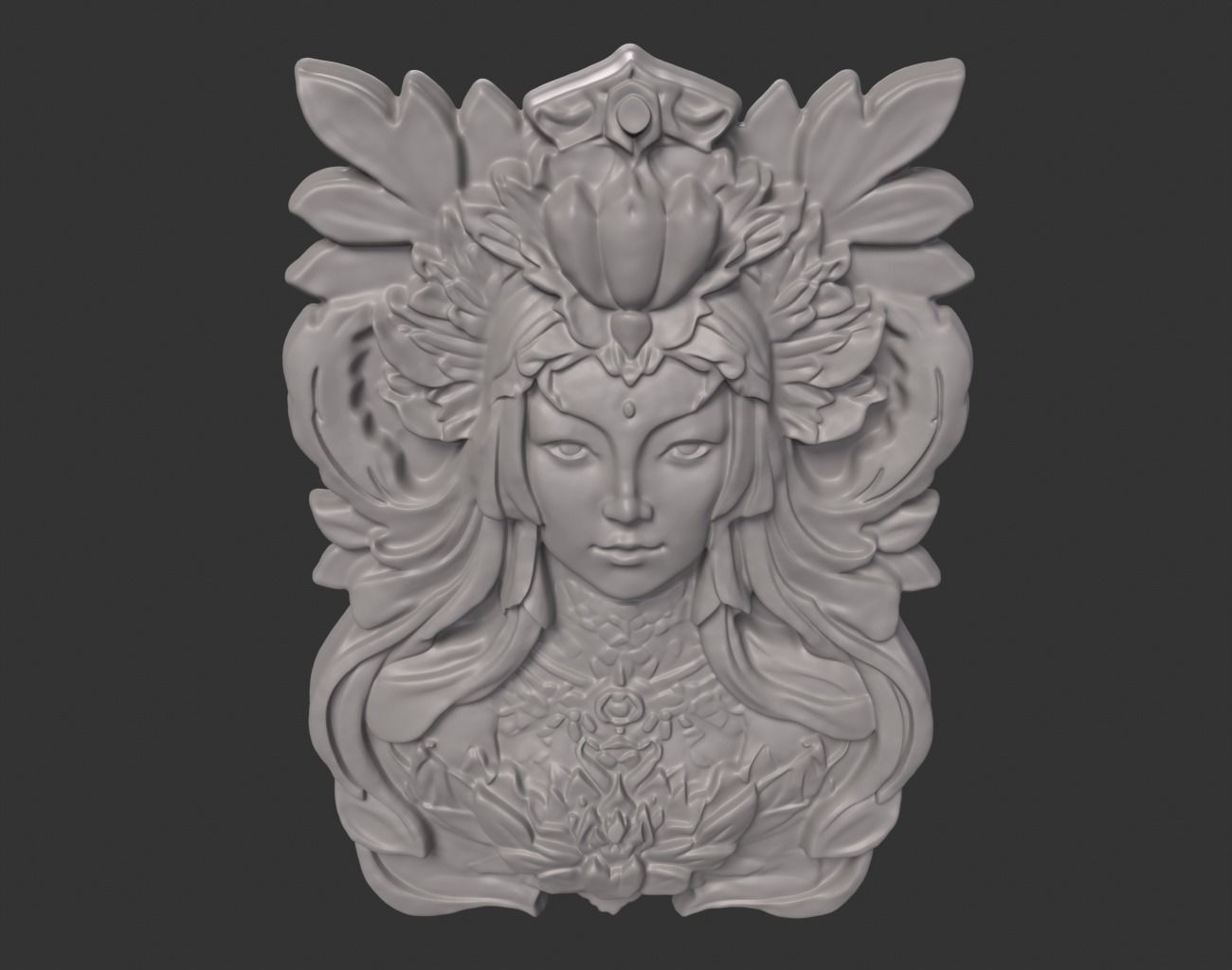 Bas Relief Woman 230519C 3D model 3D printable | CGTrader