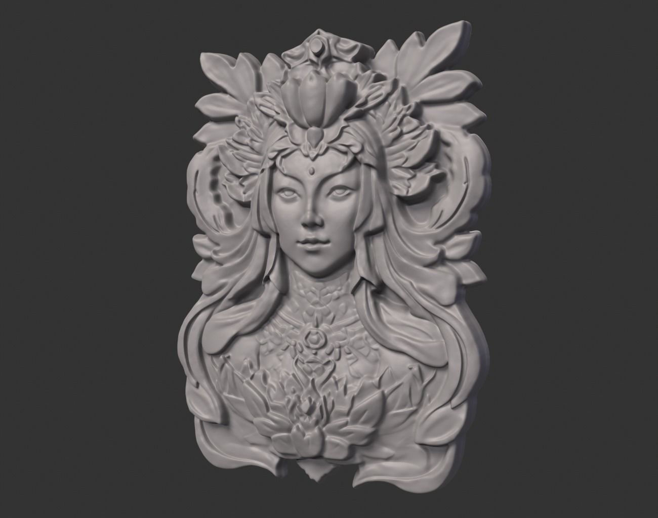 Bas Relief Woman 230519C 3D model 3D printable | CGTrader
