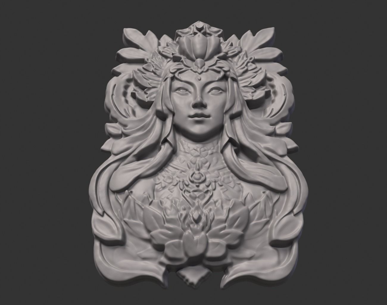 Bas Relief Woman 230519C 3D model 3D printable | CGTrader