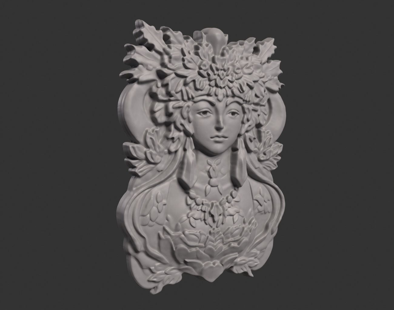 Bas Relief Woman 230519B 3D model 3D printable | CGTrader