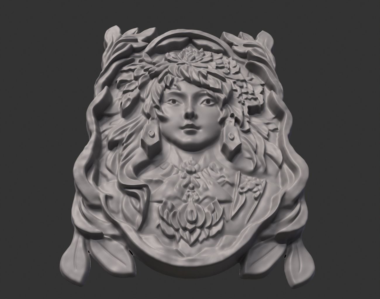 Bas Relief Woman 230519A 3D model 3D printable | CGTrader
