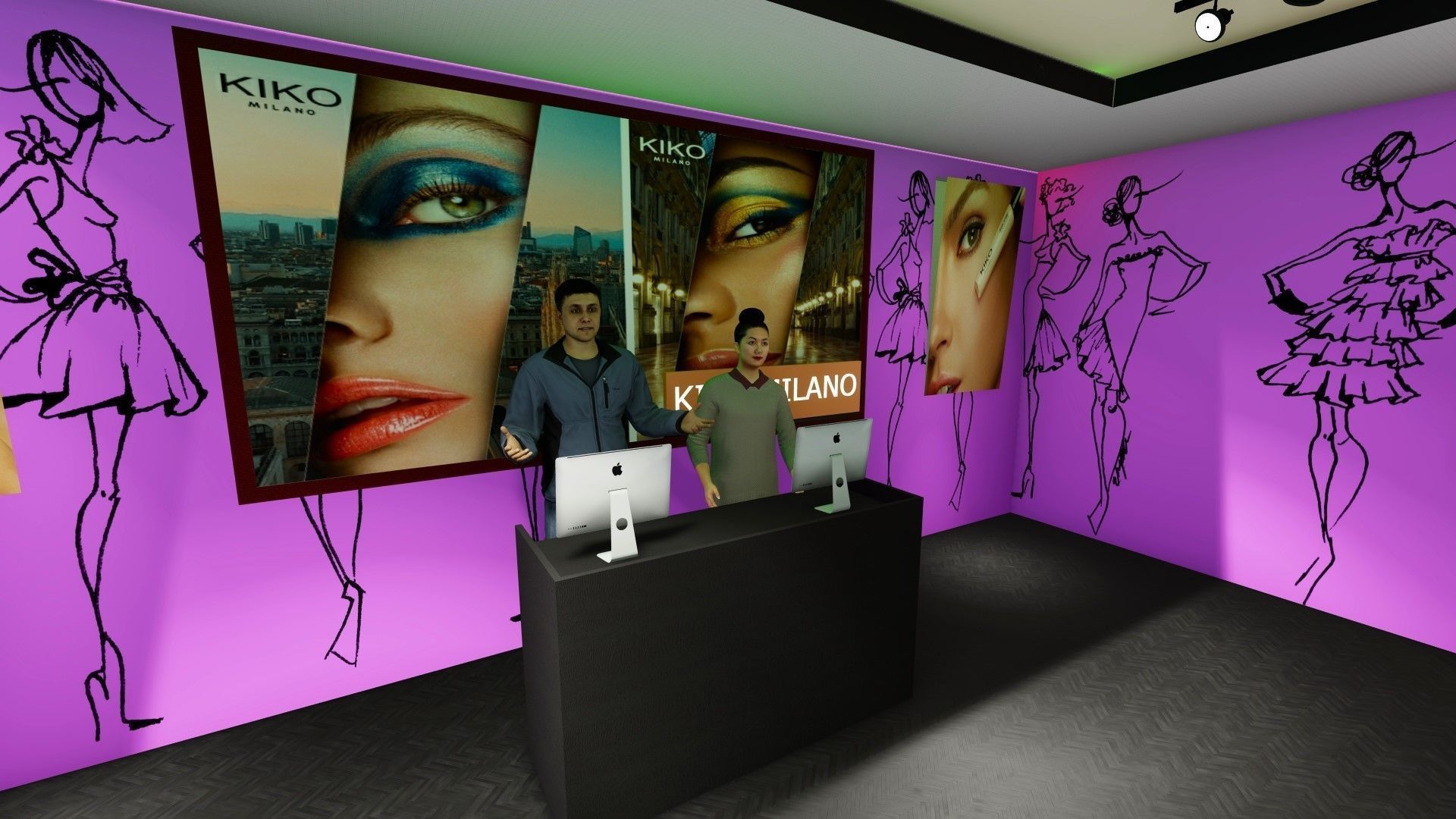 Kiko milano interior design images download 3D model | CGTrader