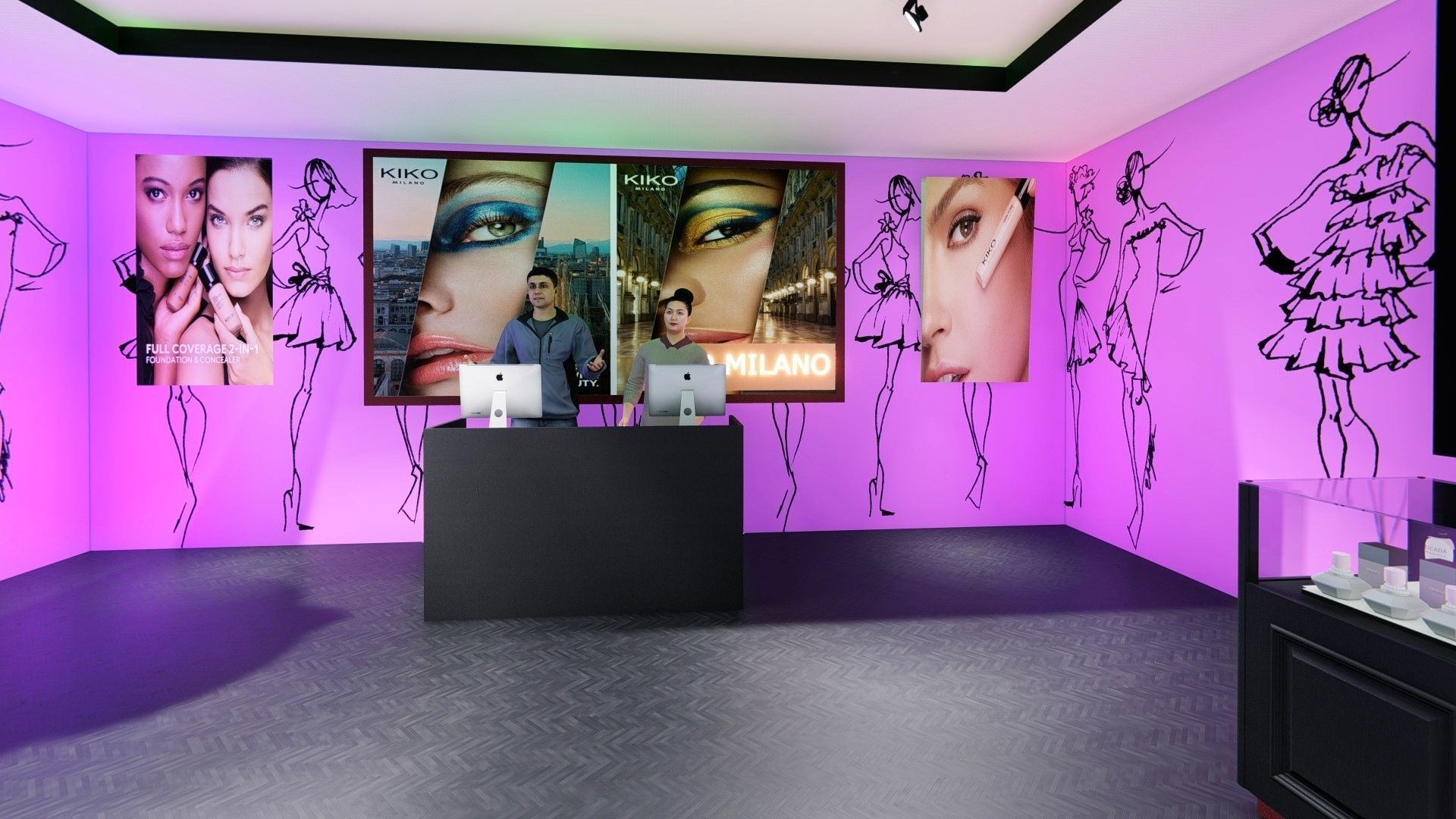 Kiko milano interior design images download 3D model | CGTrader