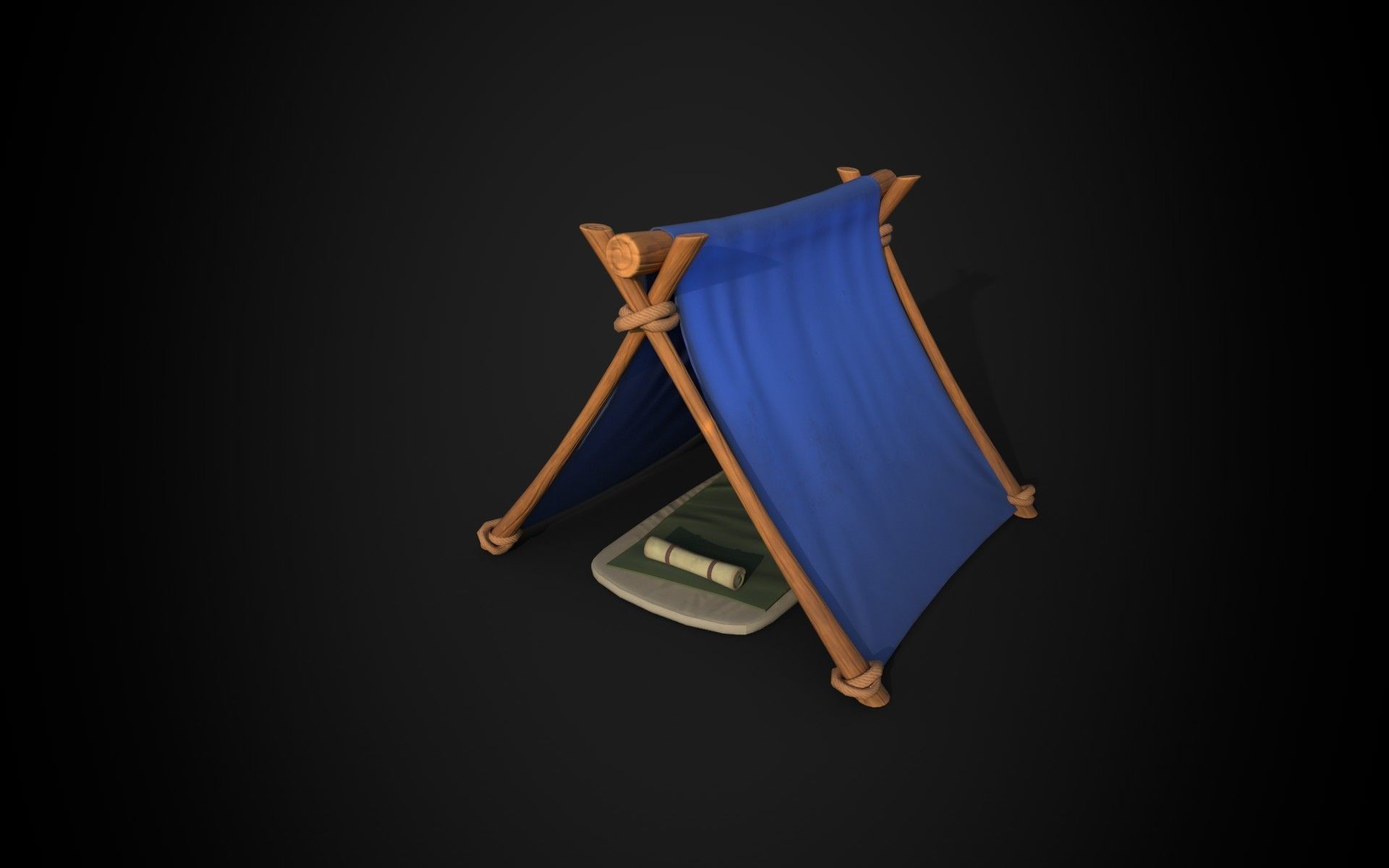 3D model Camping Tent Stylised VR / AR / low-poly | CGTrader