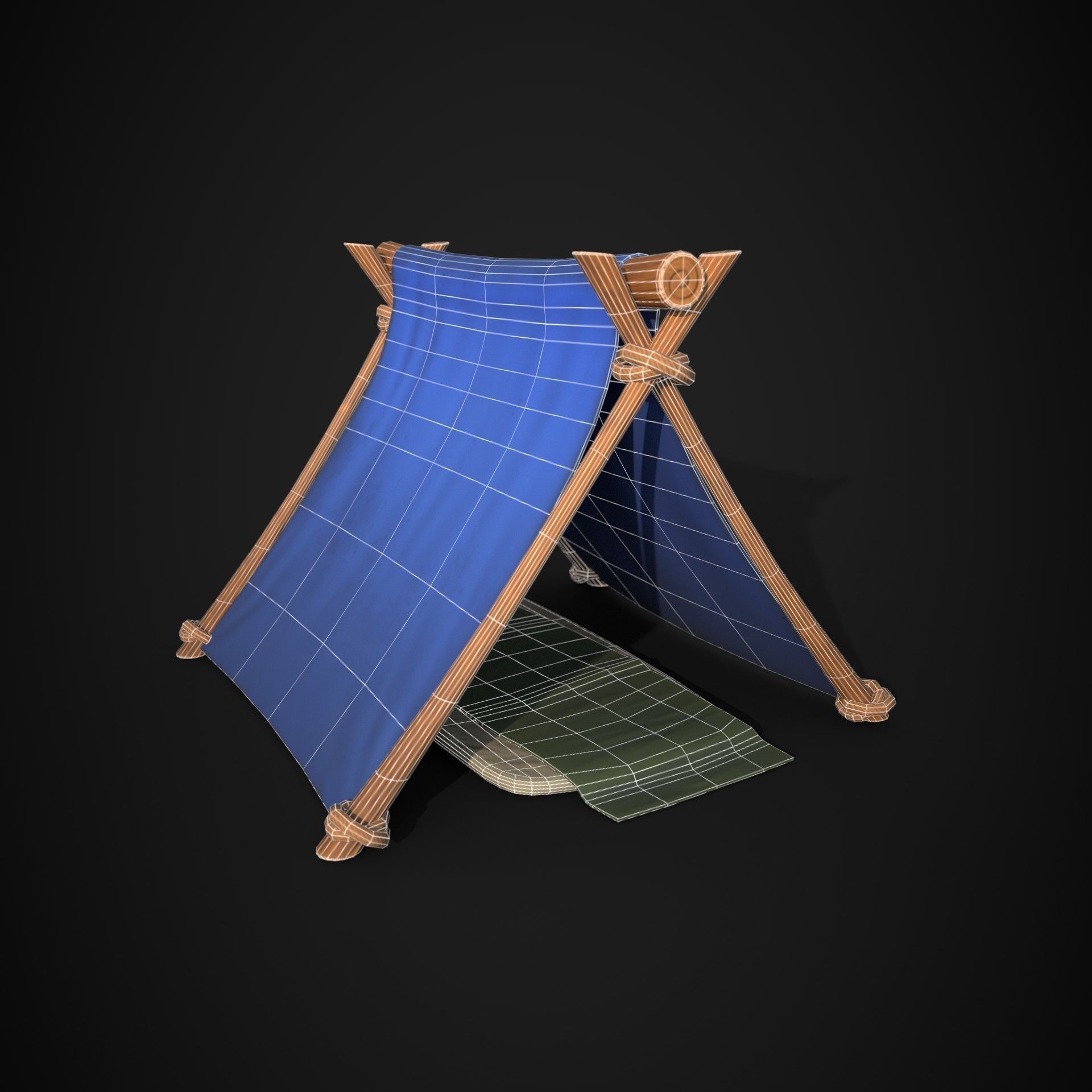 3D model Camping Tent Stylised VR / AR / low-poly | CGTrader