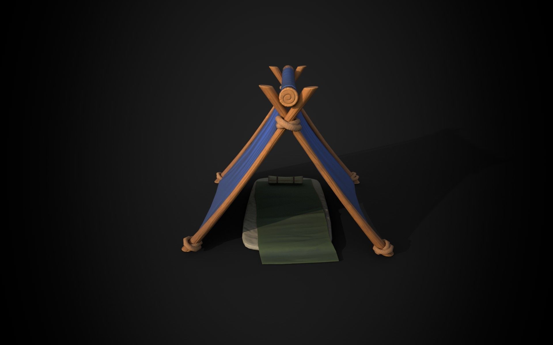 3D model Camping Tent Stylised VR / AR / low-poly | CGTrader