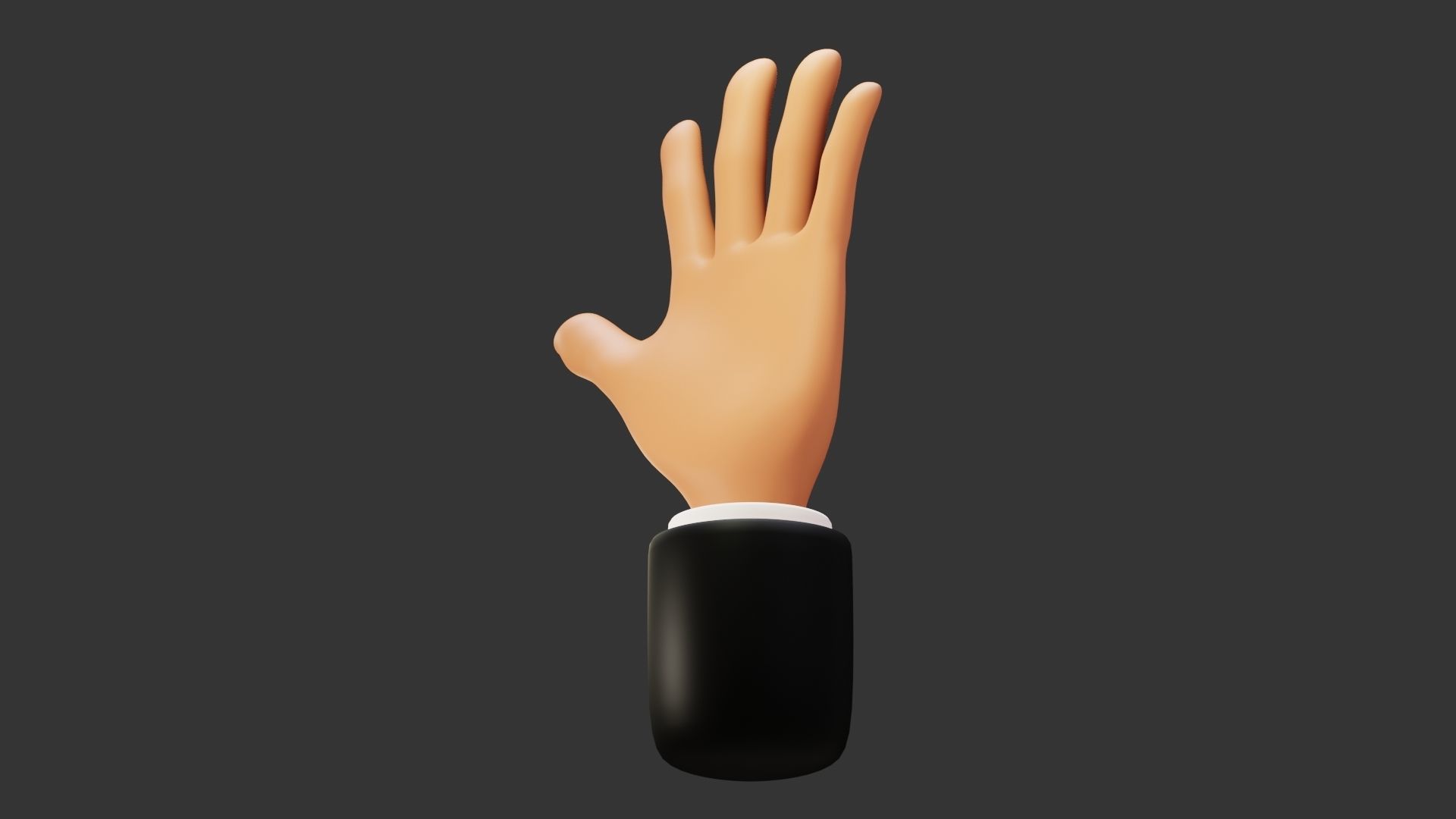 Cartoon Hand Rigged 3D model rigged | CGTrader