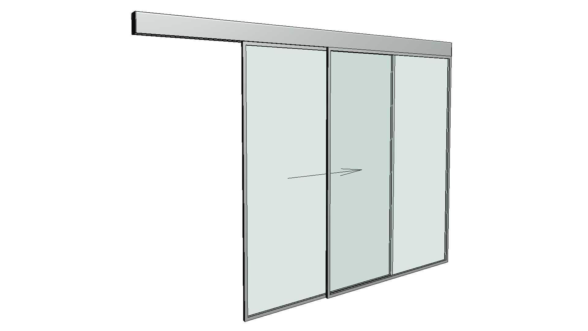 Wall Based Automatic Single Sliding Door 3D model | CGTrader