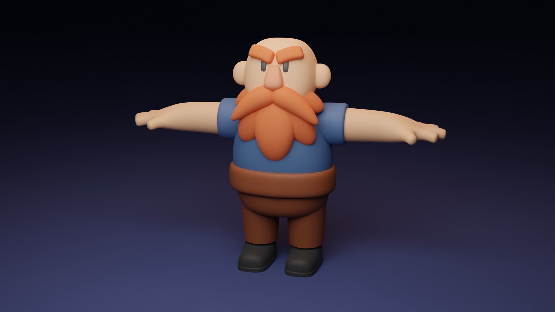 Stylized Dwarf Villager 3D model | CGTrader