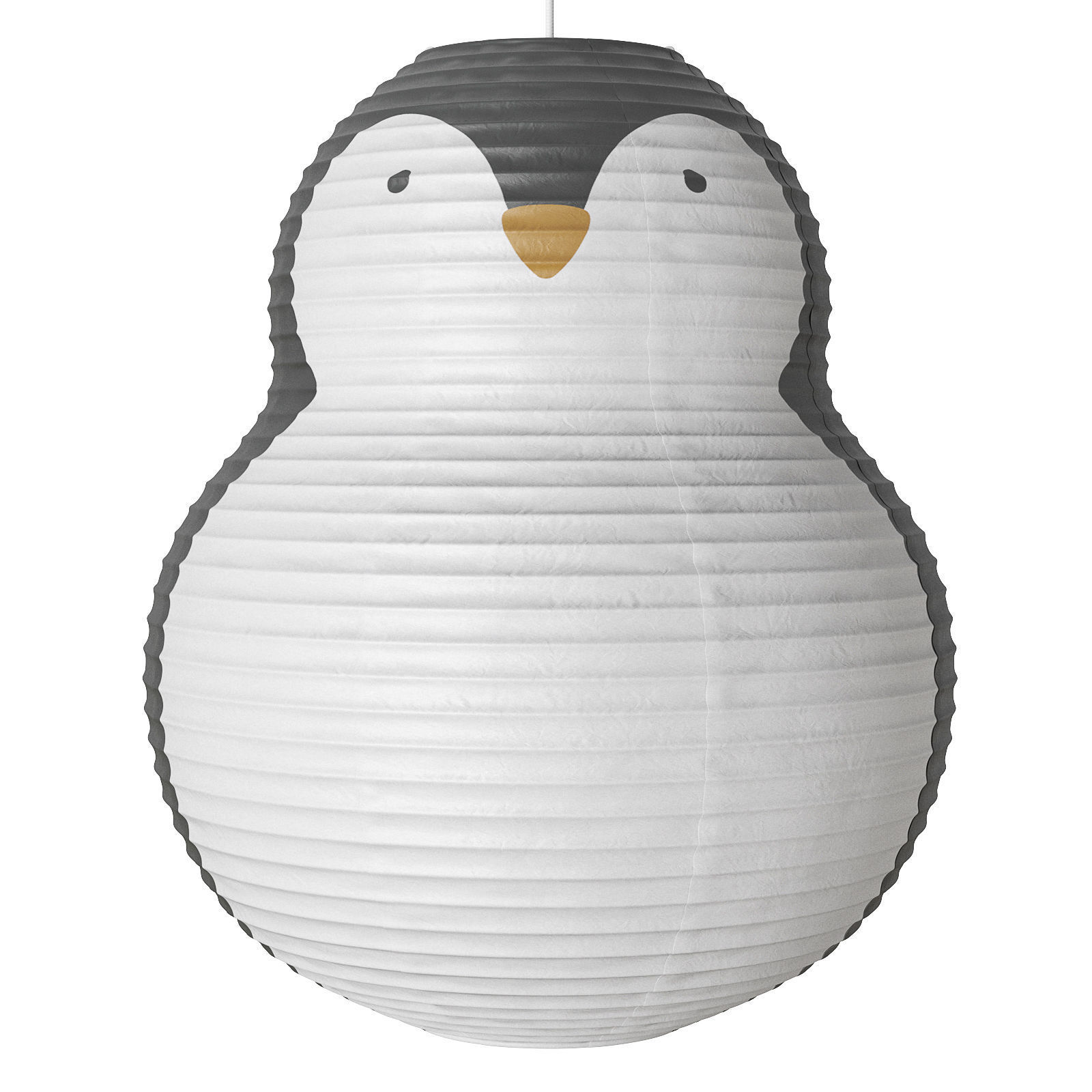 3D model HM Rice paper penguin shaped lamp shade VR / AR / low-poly ...