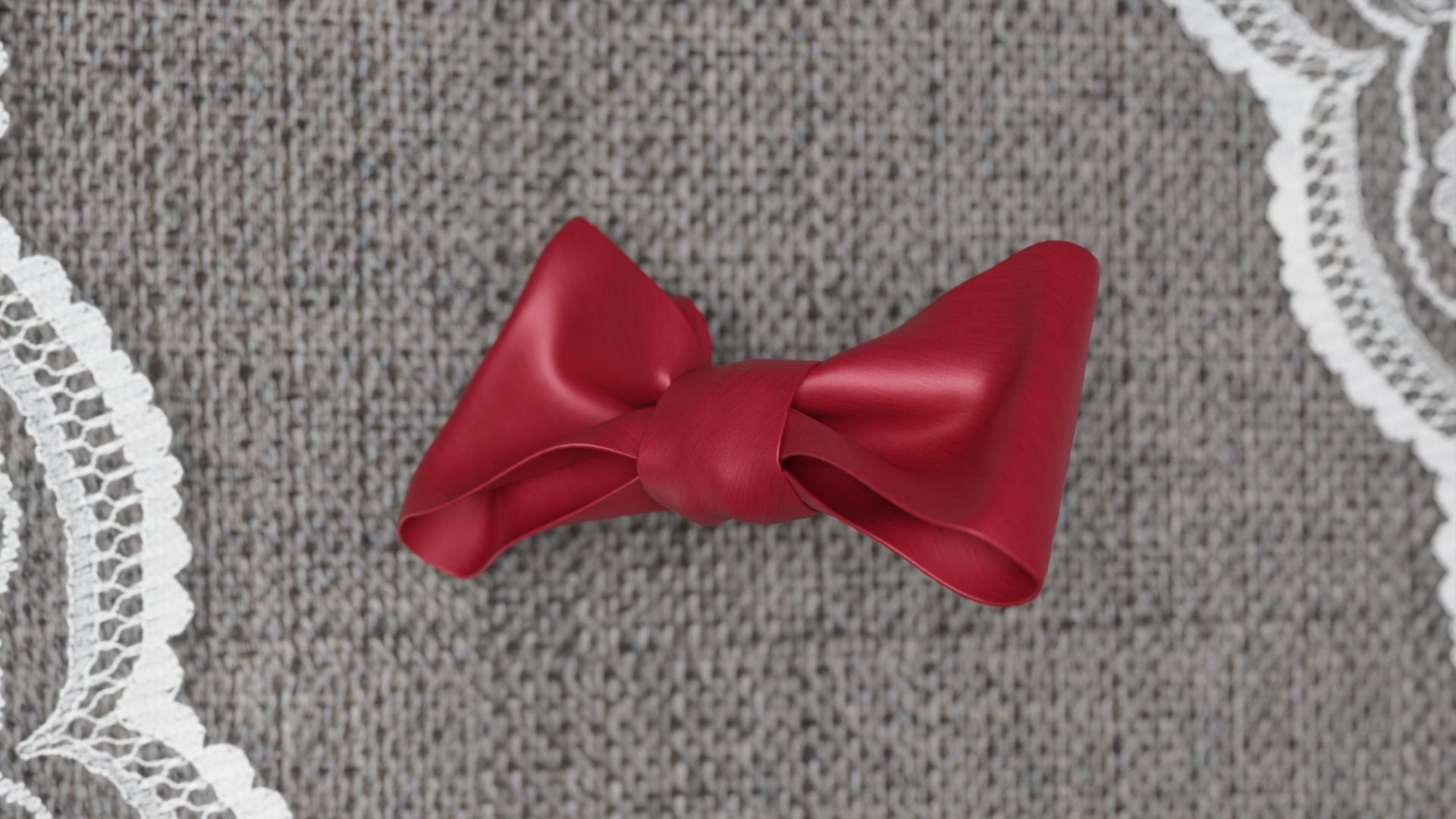 Fabric Bow bob set Low-poly 3D model | CGTrader