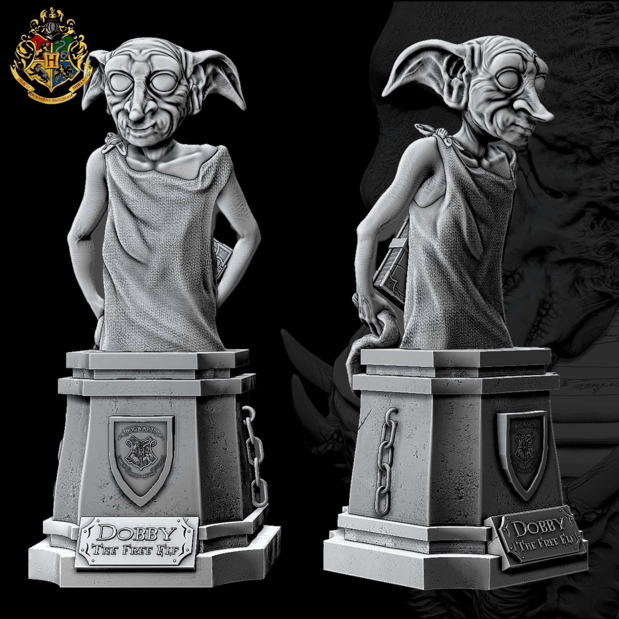 Dobby Bust - Harry Potter 3D model 3D printable | CGTrader