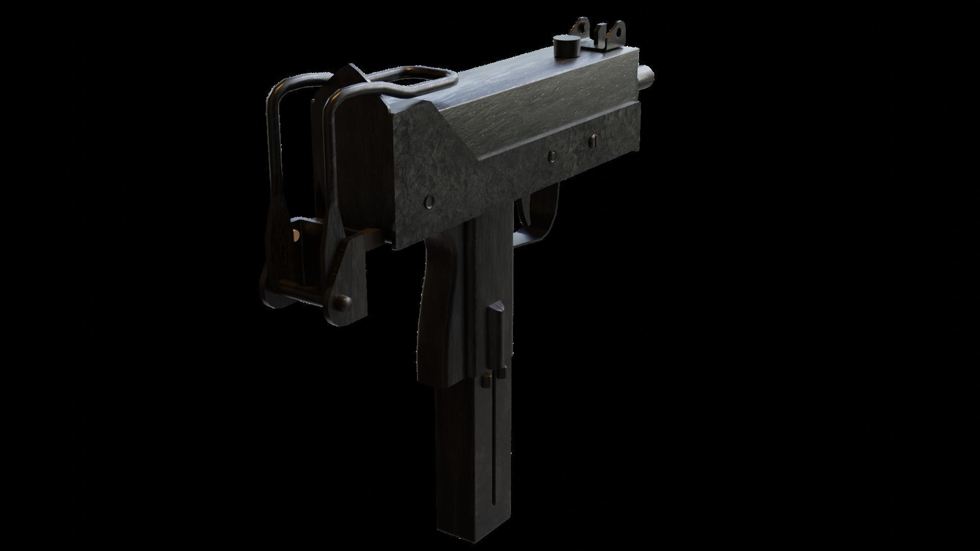 3D model Mac 10 Smg Rifle Gun Assault Rifle Gun Weapon 3D Model VR / AR ...